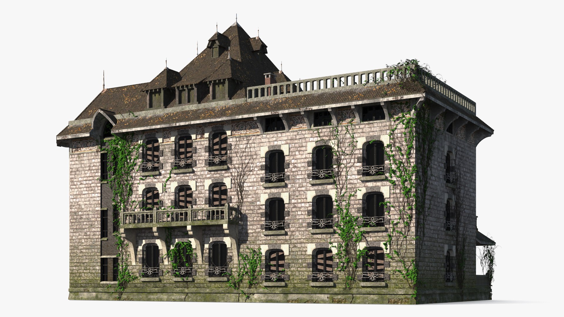 Old Haunted Mansion 3D Model - TurboSquid 2186346