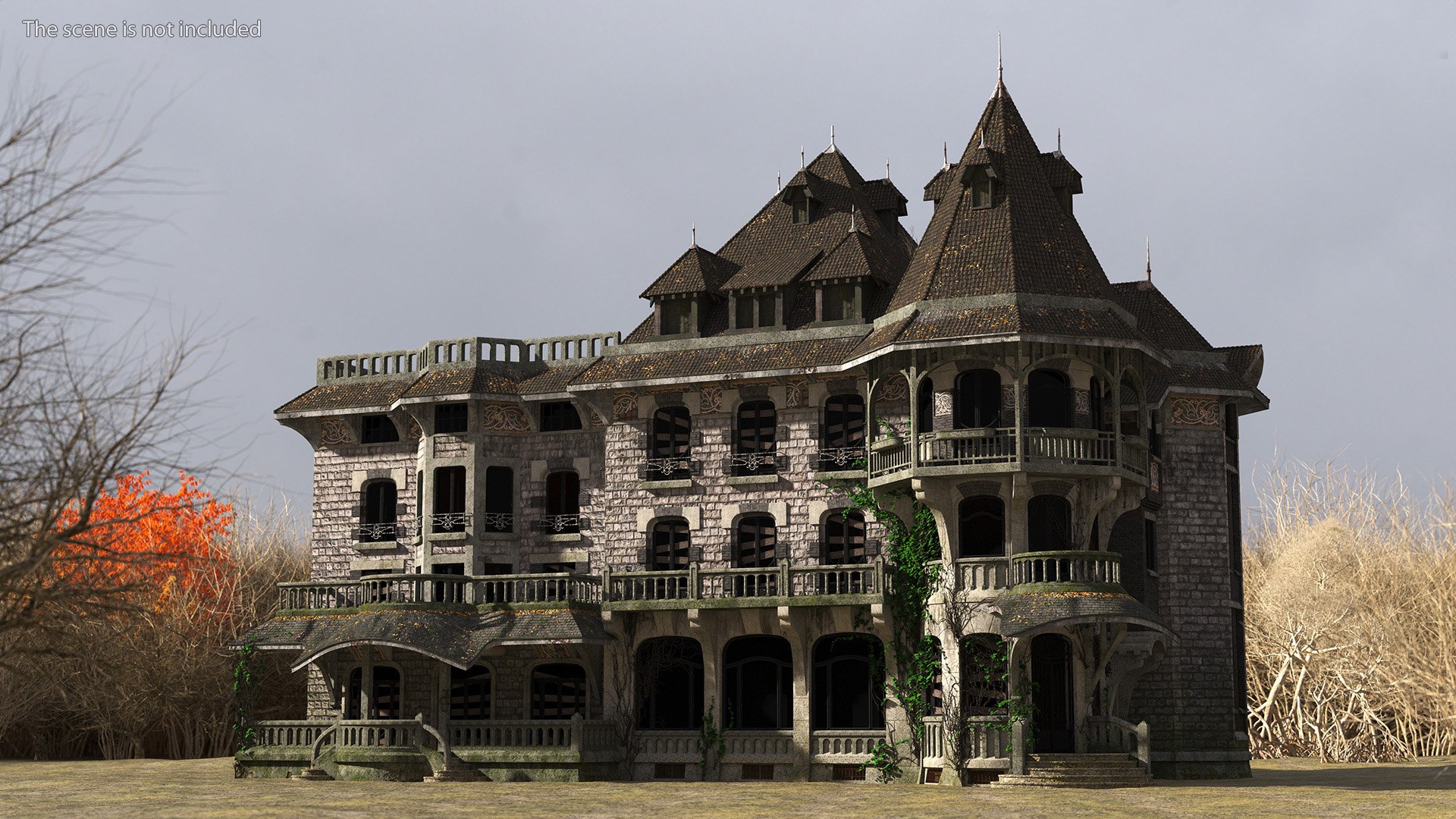Old Haunted Mansion 3D Model - TurboSquid 2186346