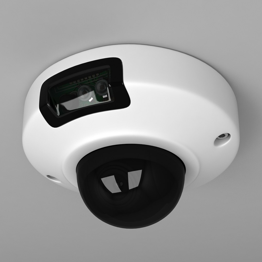 3d Security Dome Camera Model