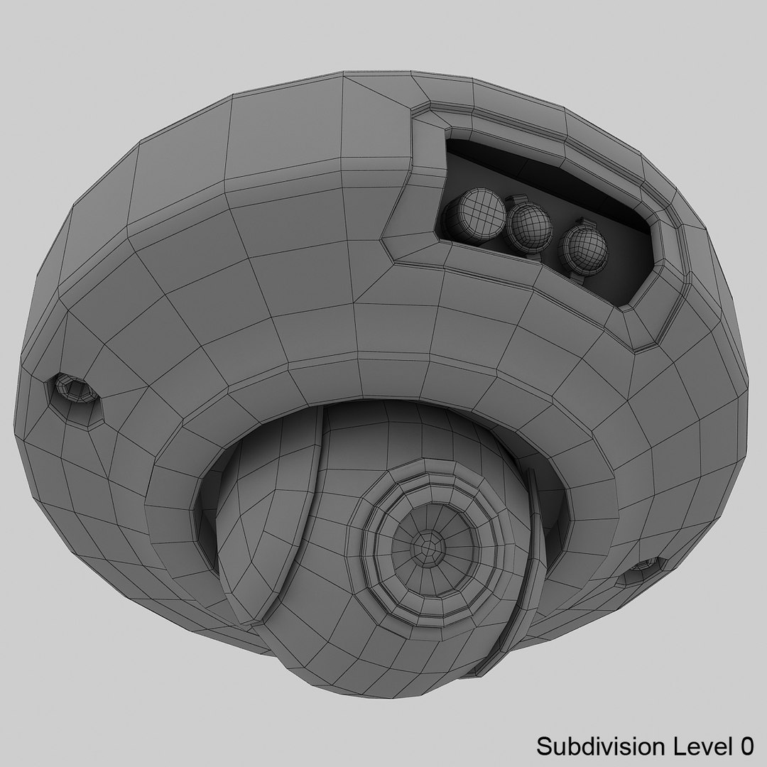3d Security Dome Camera Model
