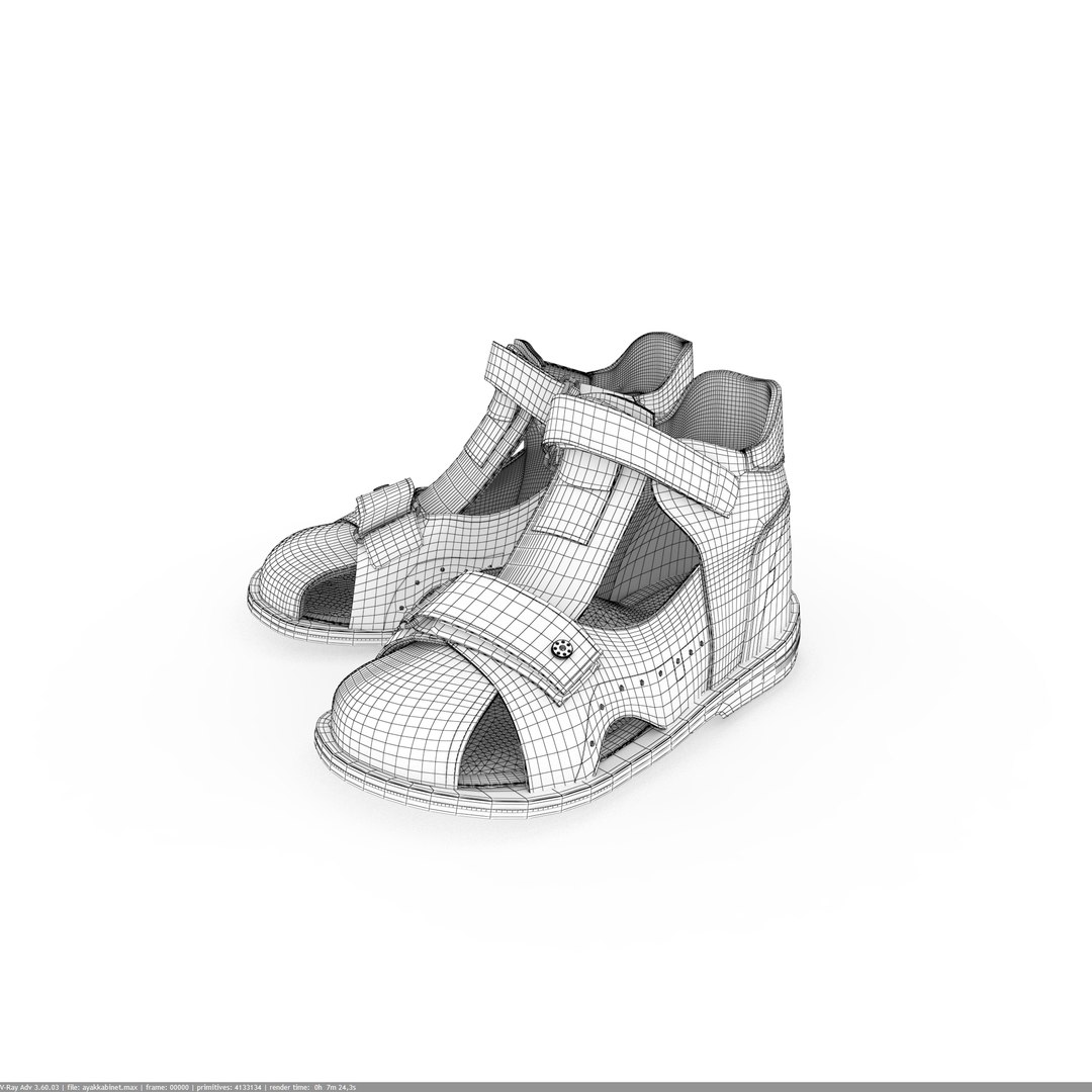 3D shoe kids model - TurboSquid 1502658
