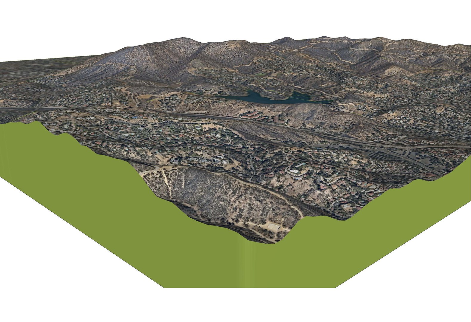 3D Model Mountain Valley East Los Angeles - TurboSquid 1707115