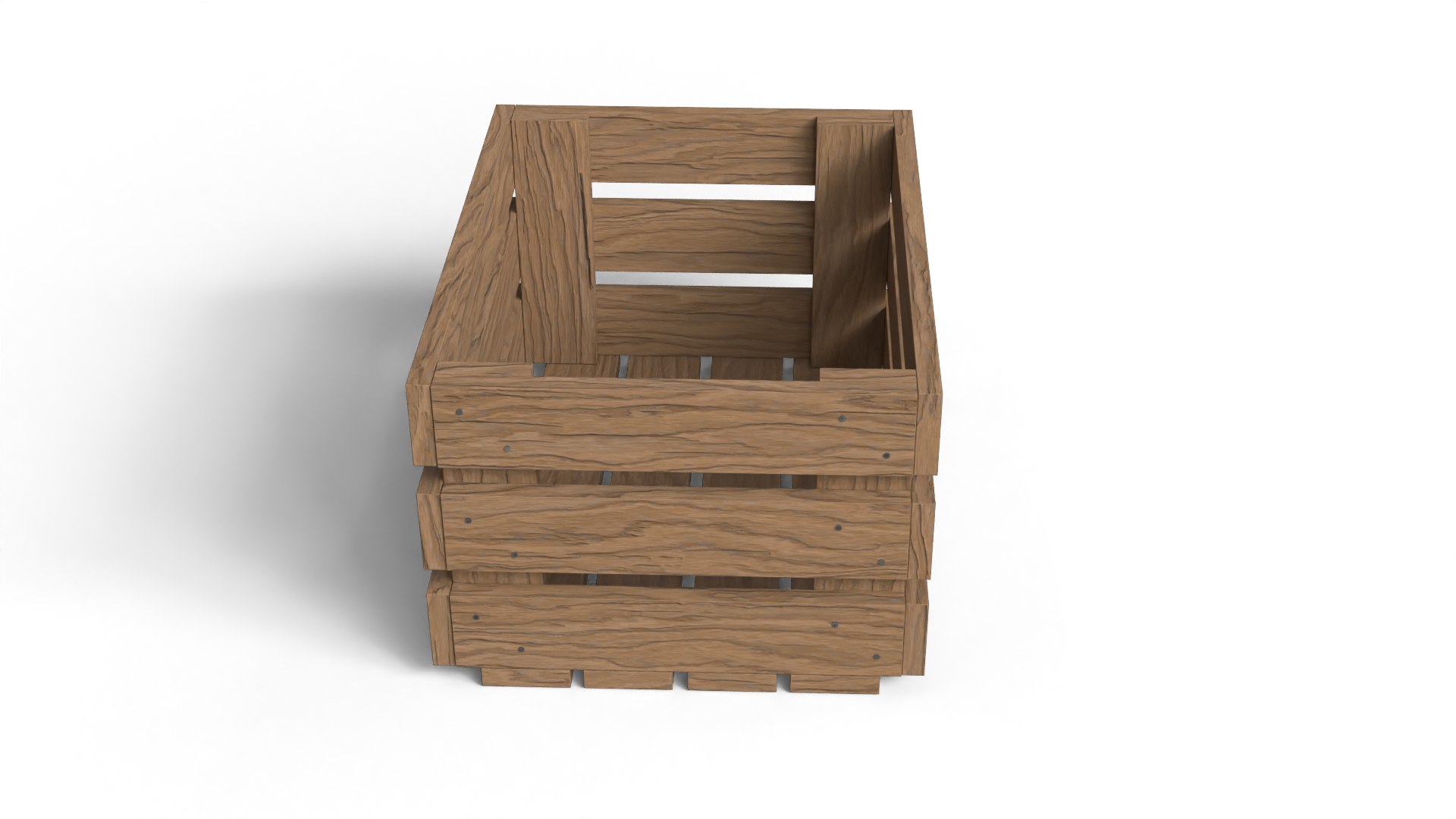 3D Open Wooden Crate - TurboSquid 2425102