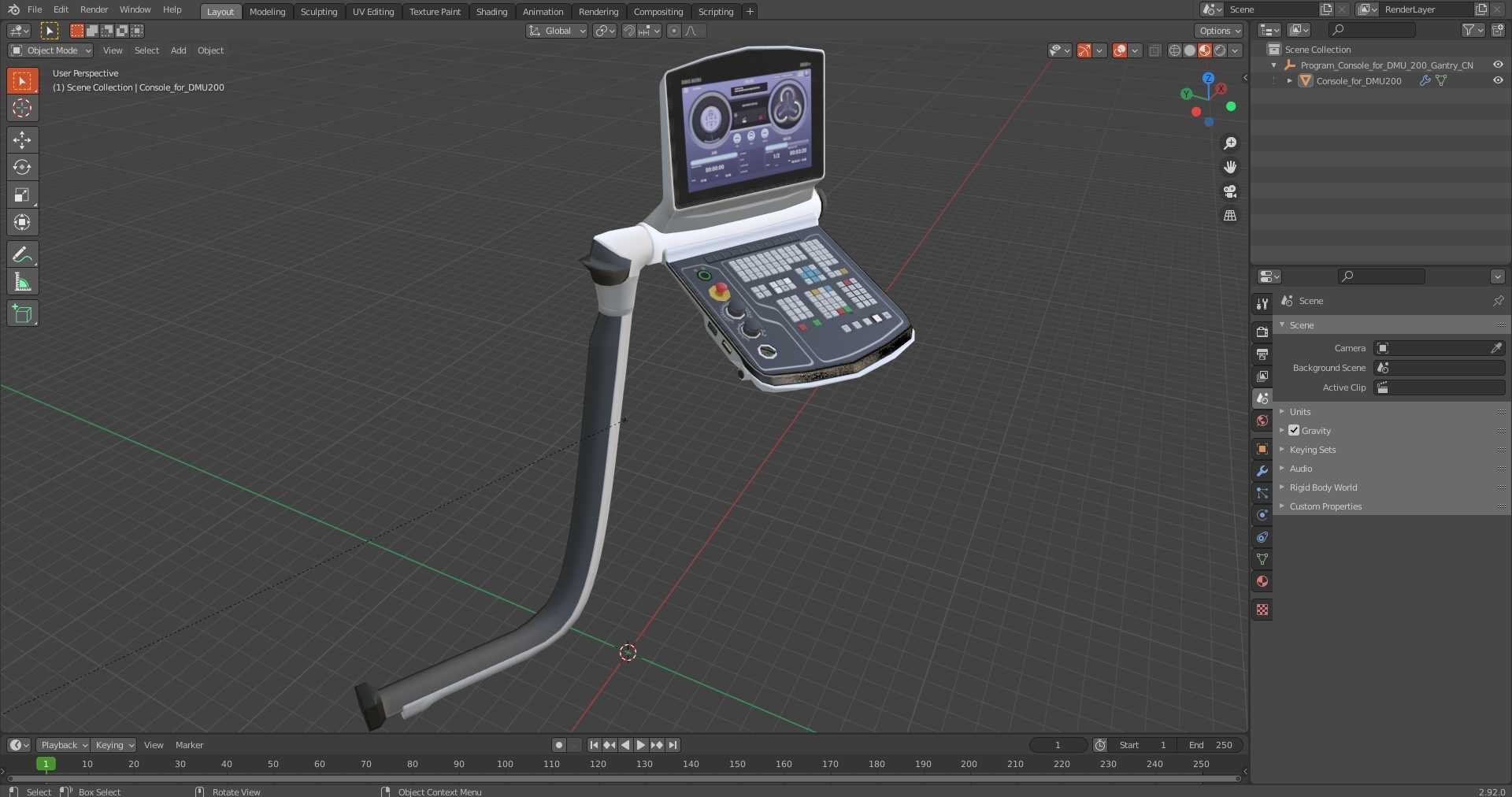 3D Model Program Console For DMU 200 Gantry CNC Machine - TurboSquid ...