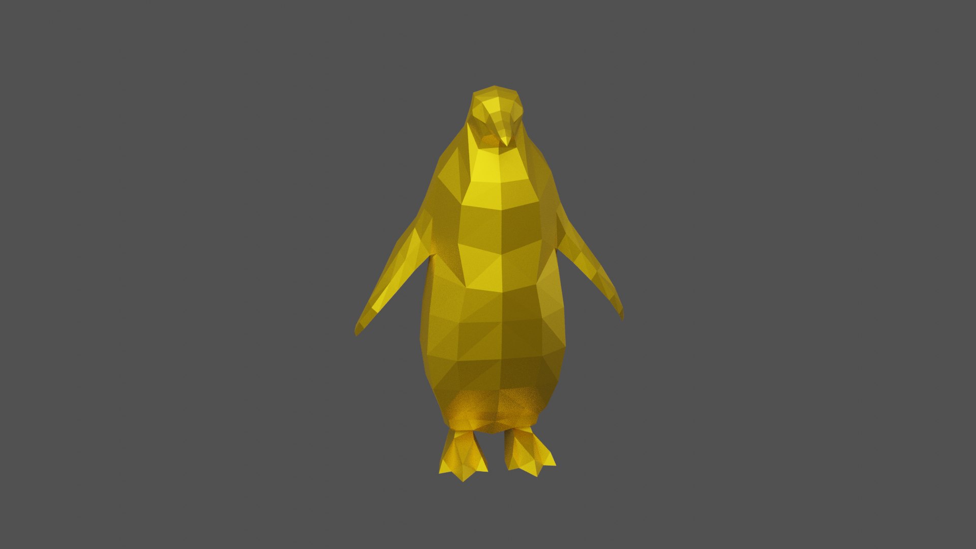 Gold Penguin Model - TurboSquid 2201719
