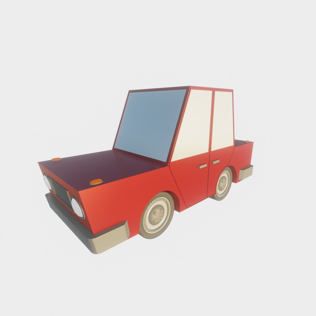 3D Red Car Goes Round And Round Model - TurboSquid 1819898
