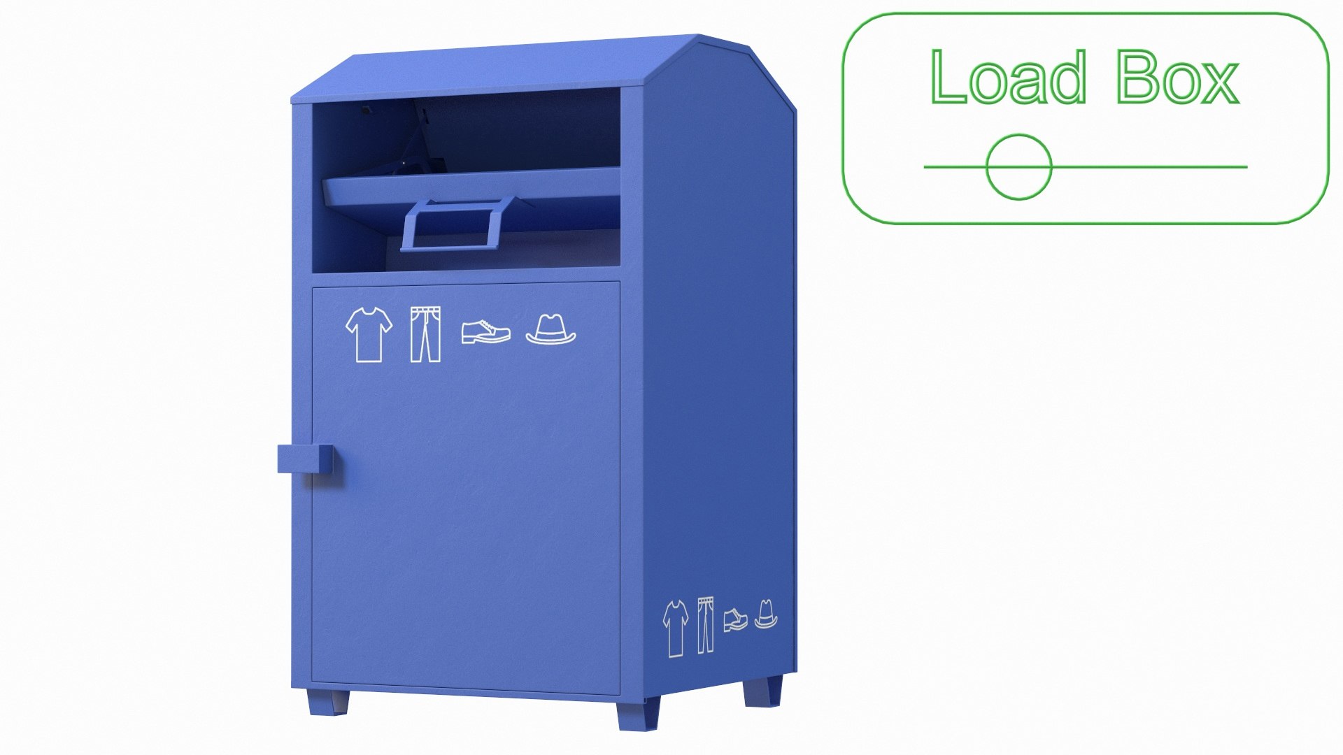 Blue Drop Box Rigged 3D - TurboSquid 2051006