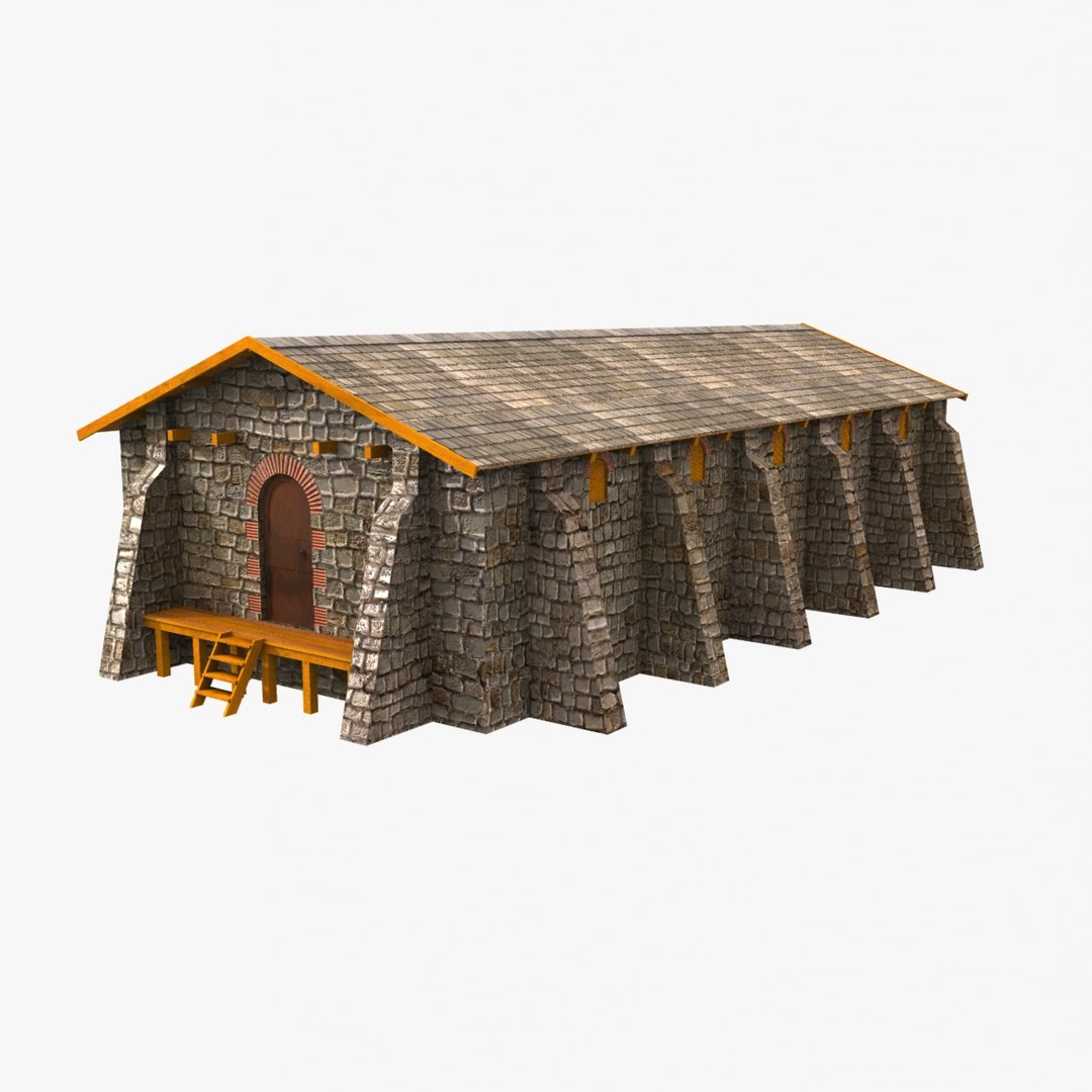 Ancient Roman Granary D 3d Model