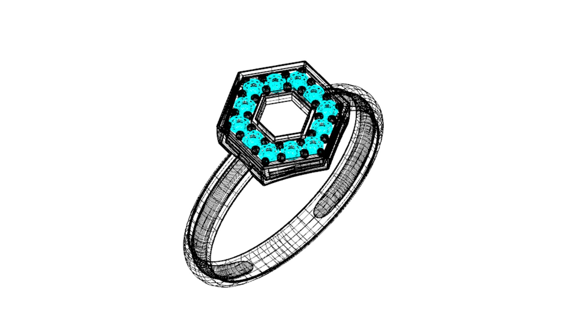 Hexagon Ring 3D - TurboSquid 2275484