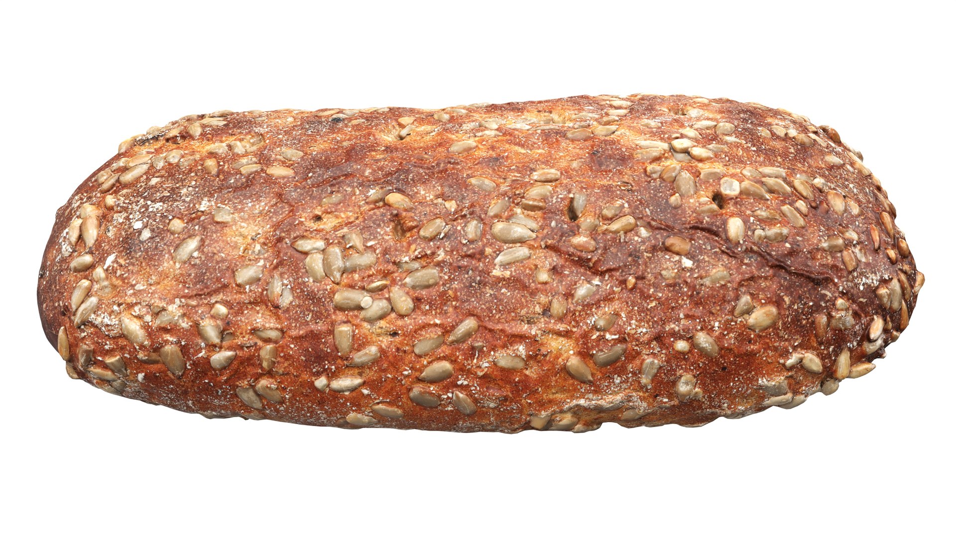 3D Model Rectangle Rye Bread With Seeds - TurboSquid 2380571
