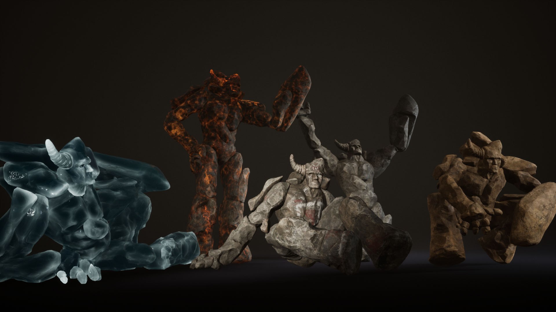Elemental Golems 3D model - TurboSquid 1738767
