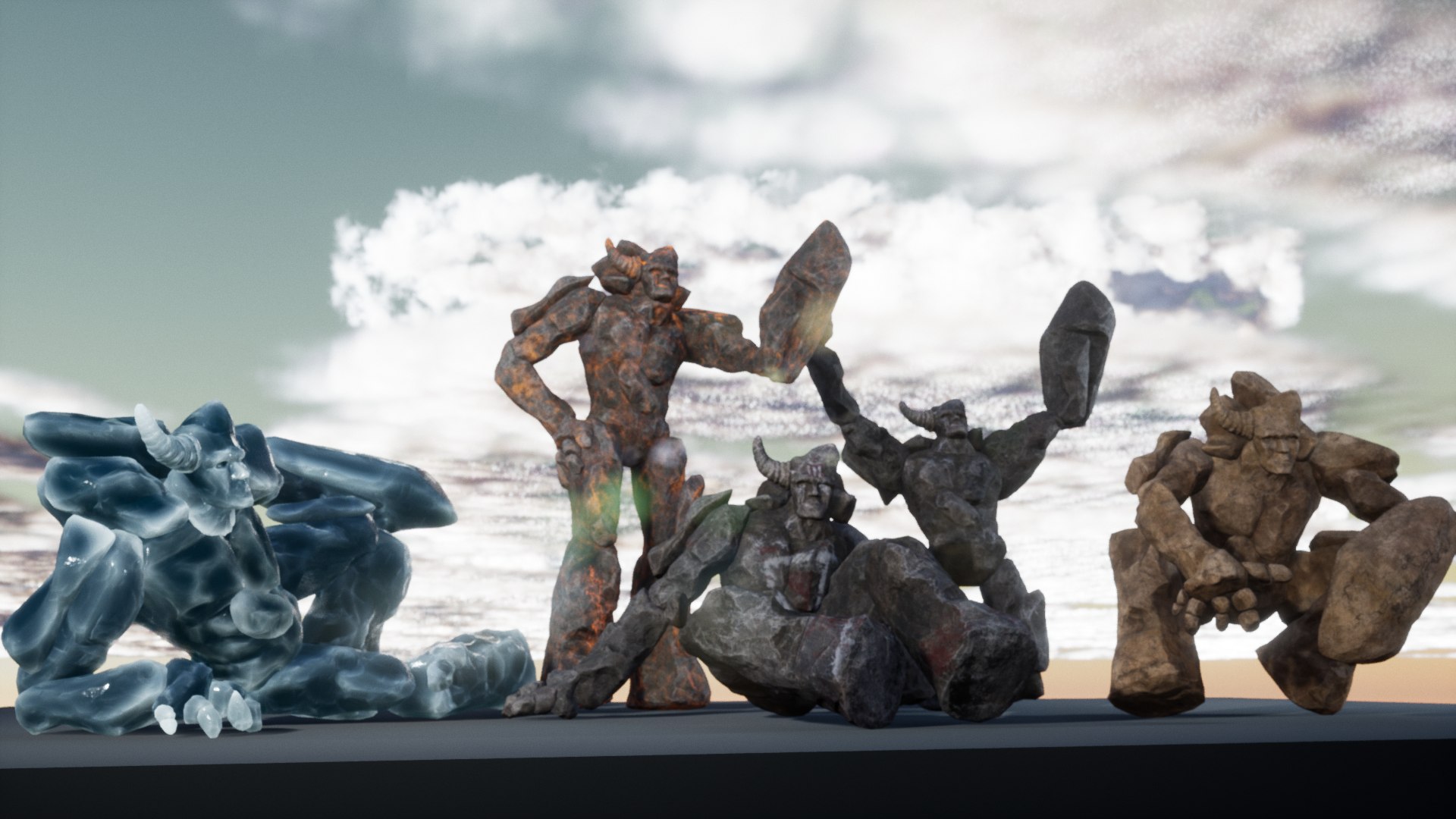 Elemental Golems 3D Model - TurboSquid 1738767