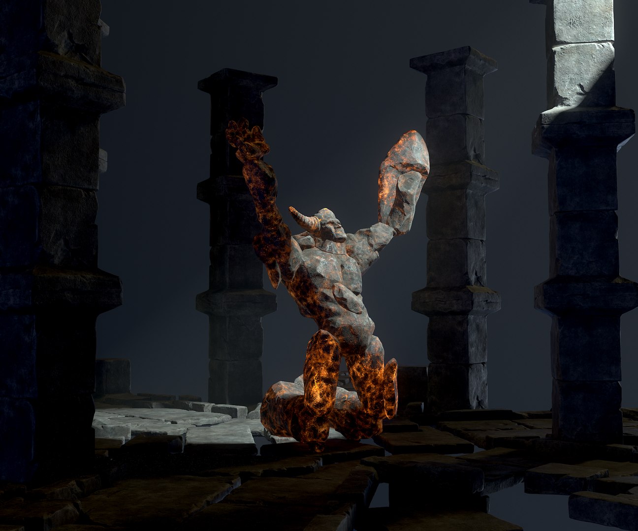 Elemental Golems 3D model - TurboSquid 1738767