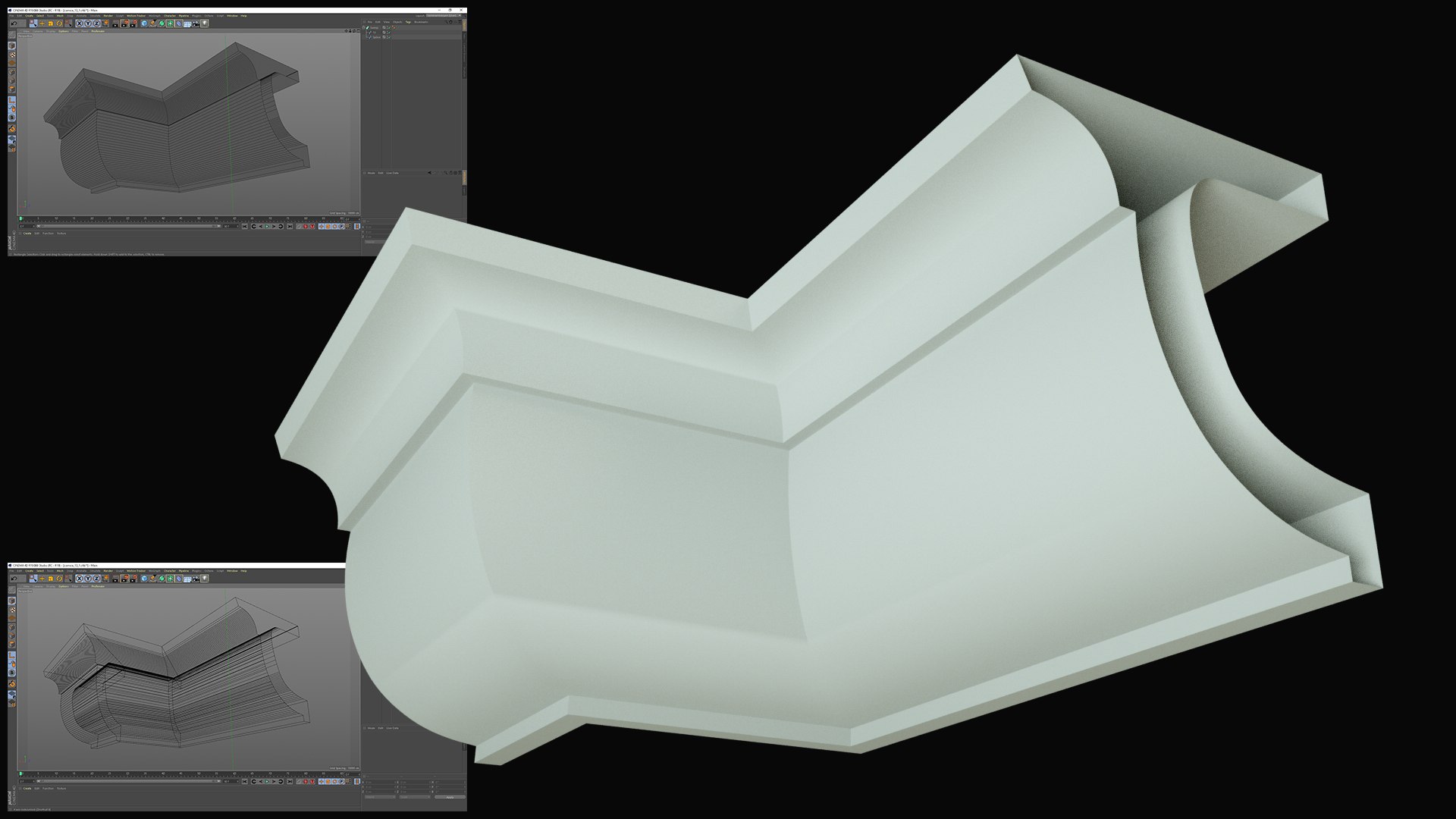 Molding cornice 3D model - TurboSquid 1401970