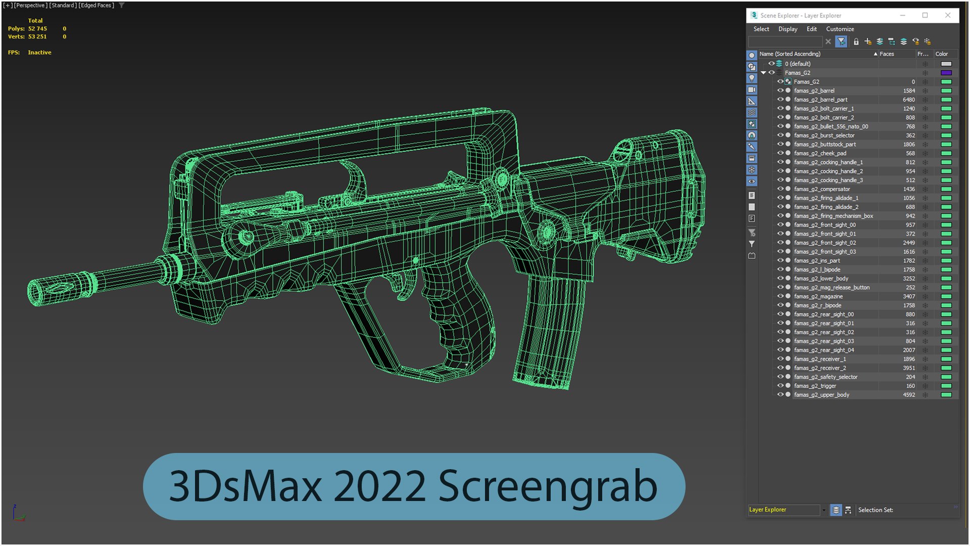 Famas G2 No Materials 3D model - TurboSquid 2040768
