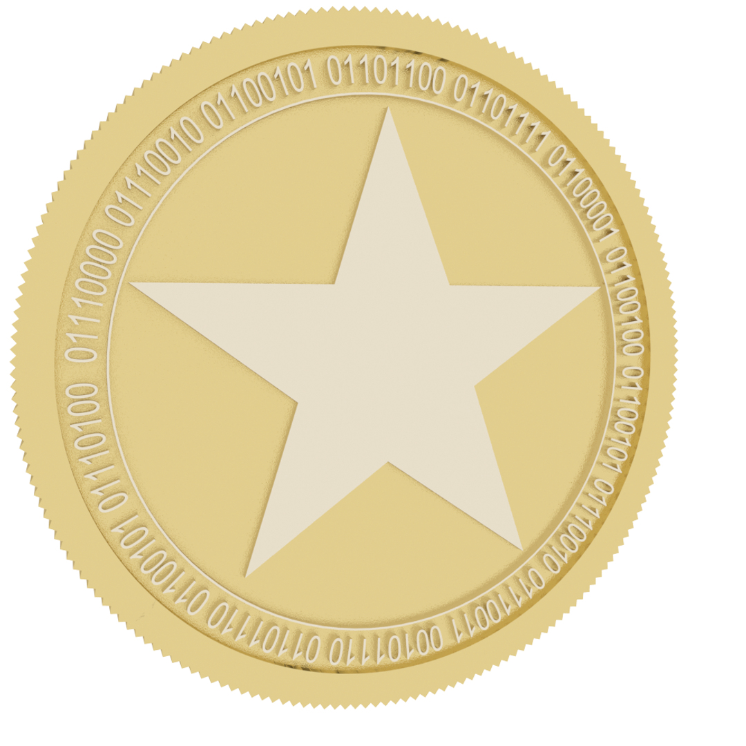 3D zeon gold coin model - TurboSquid 1635562