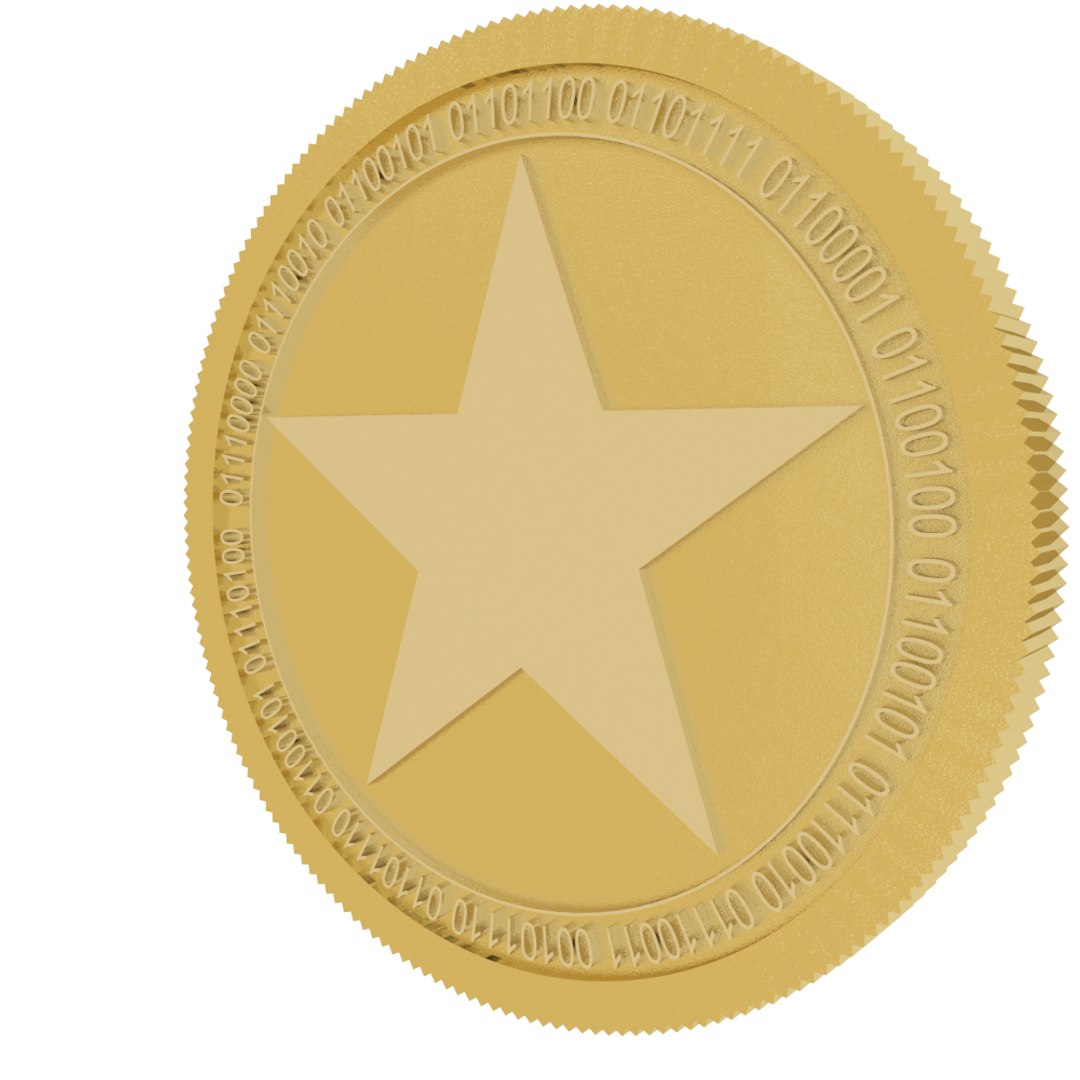 3D zeon gold coin model - TurboSquid 1635562