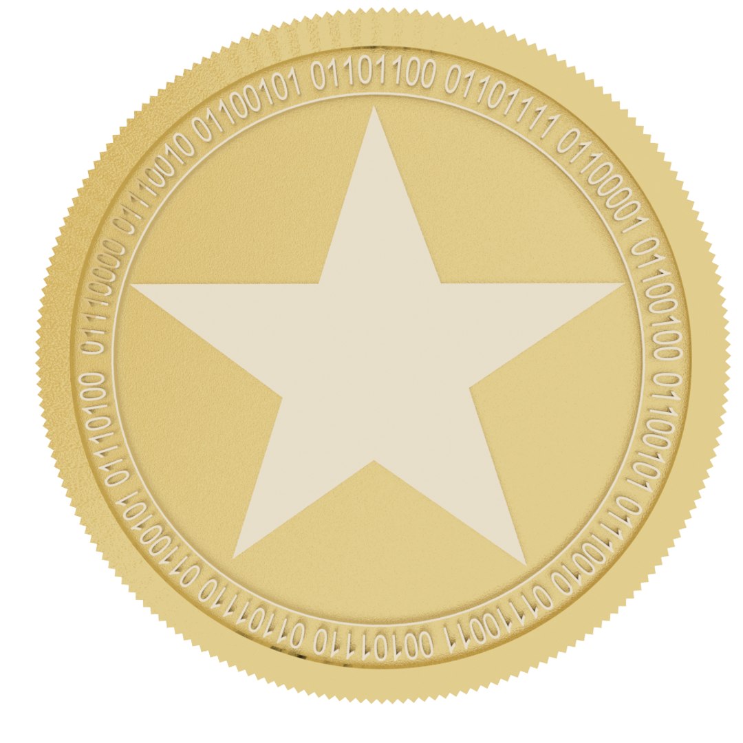 3D zeon gold coin model - TurboSquid 1635562