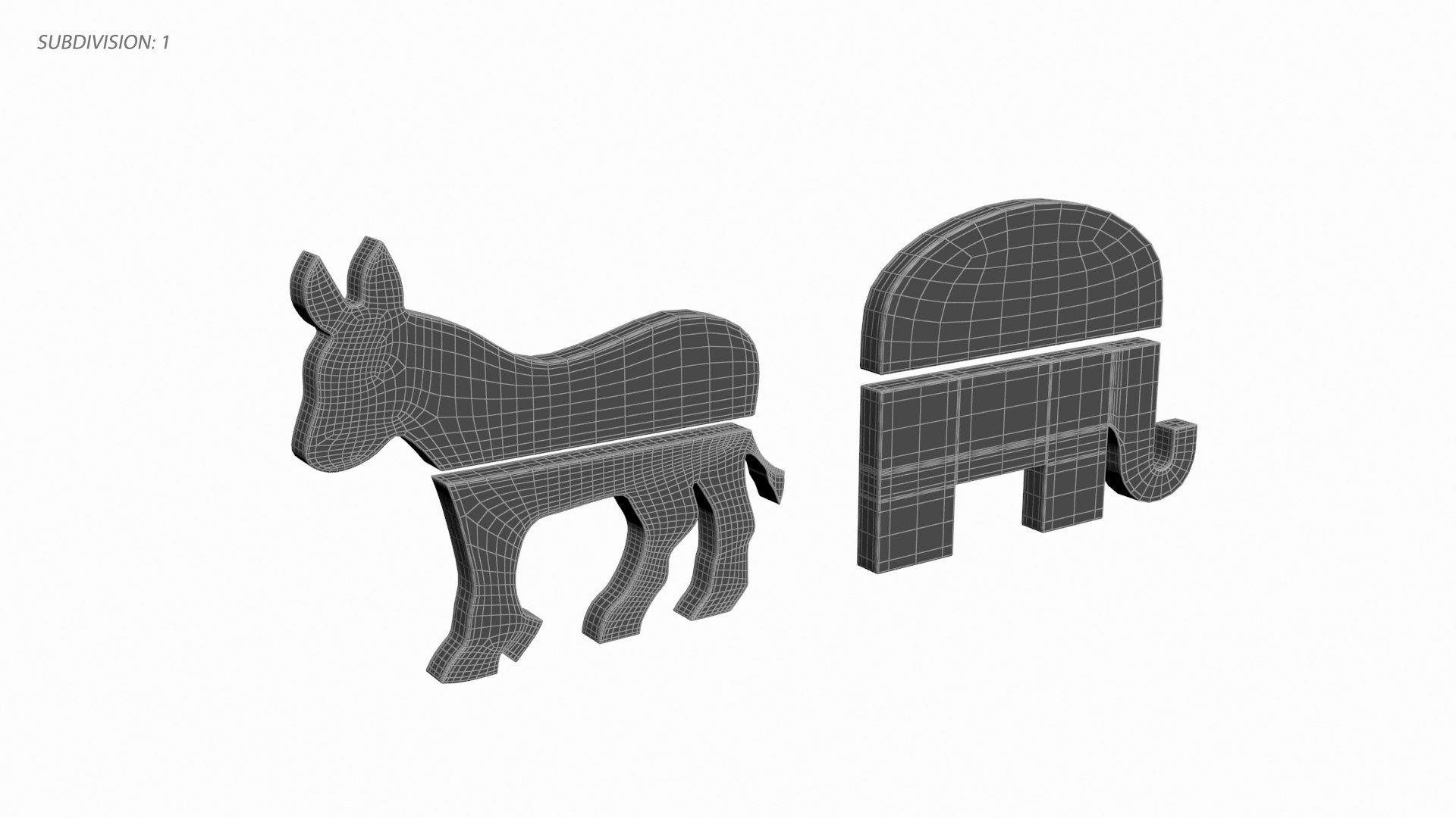 3D model USA Symbols Party Logos - TurboSquid 1978842