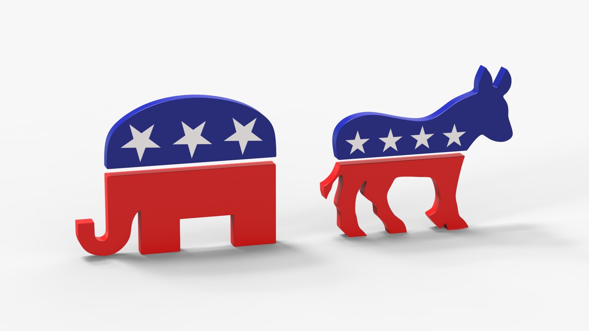 3D model USA Symbols Party Logos - TurboSquid 1978842