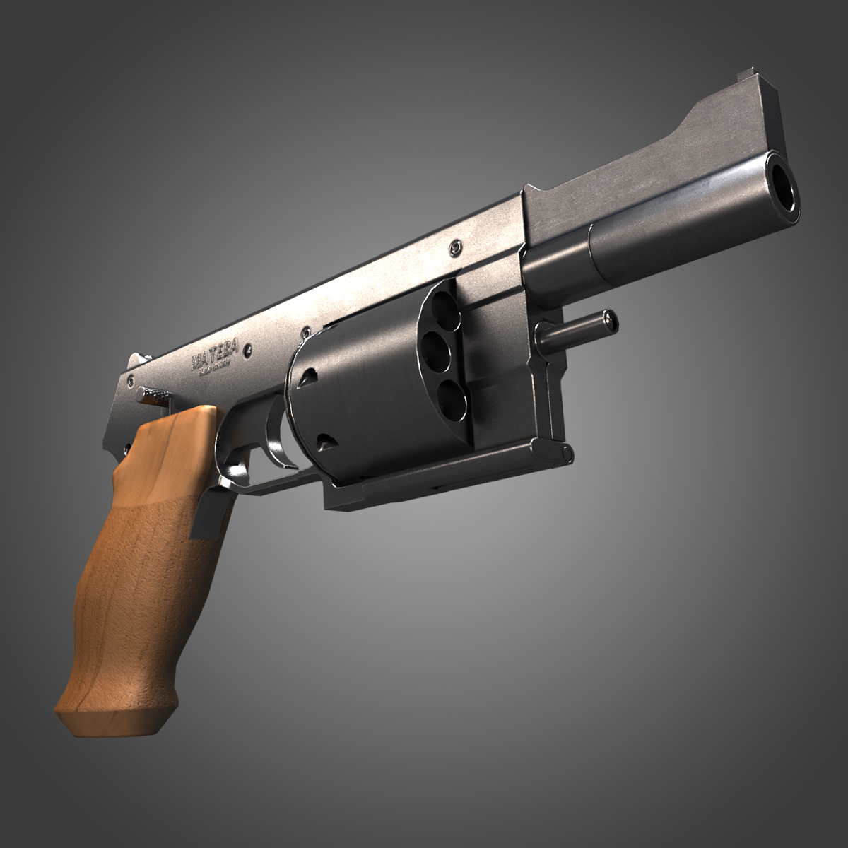 3d model mateba mtr-8 revolver