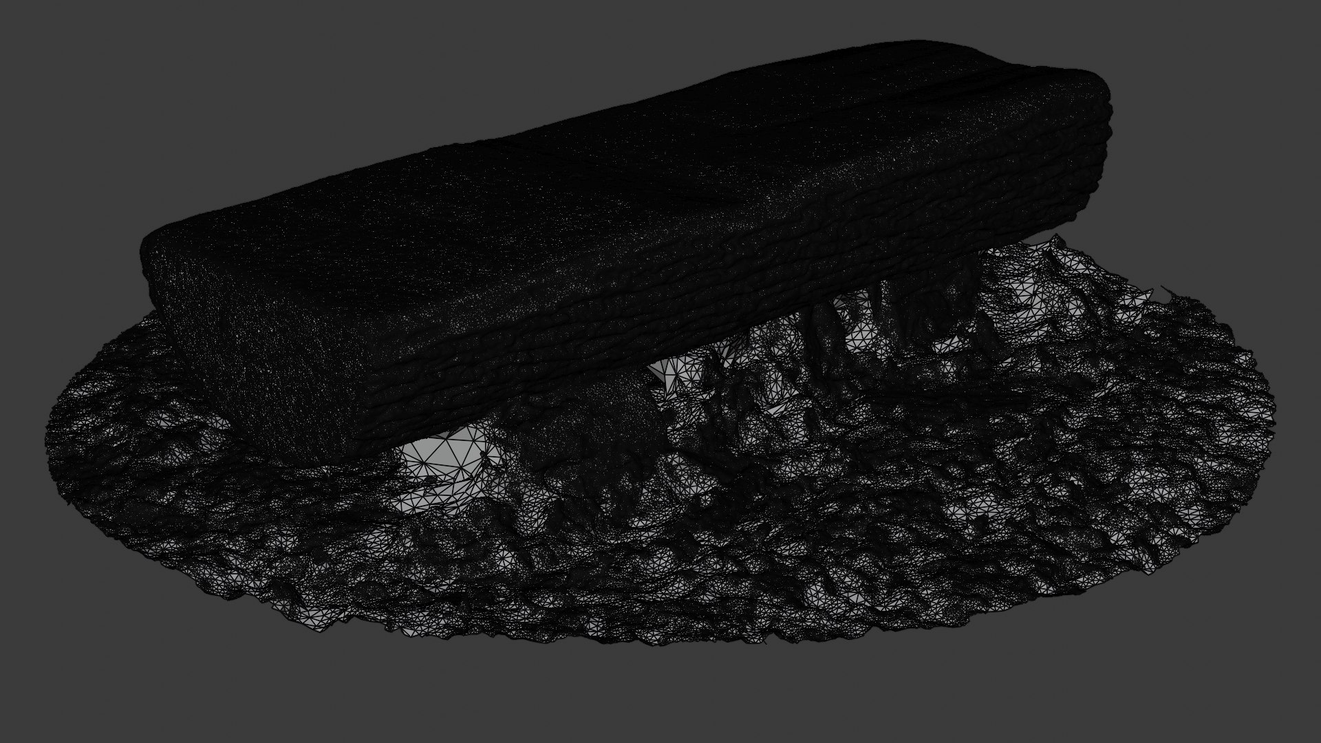 Log Bench Photoscan 3D Model - TurboSquid 1743361