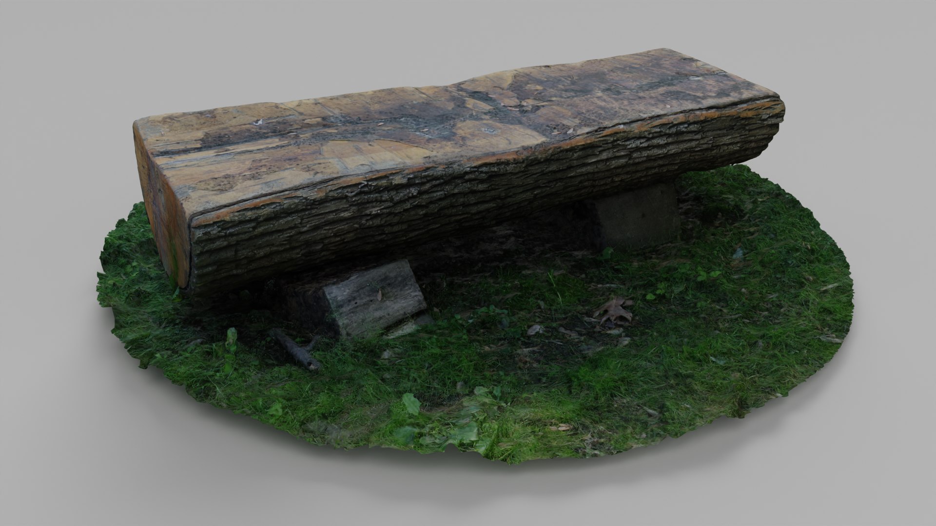 Log Bench Photoscan 3D Model - TurboSquid 1743361