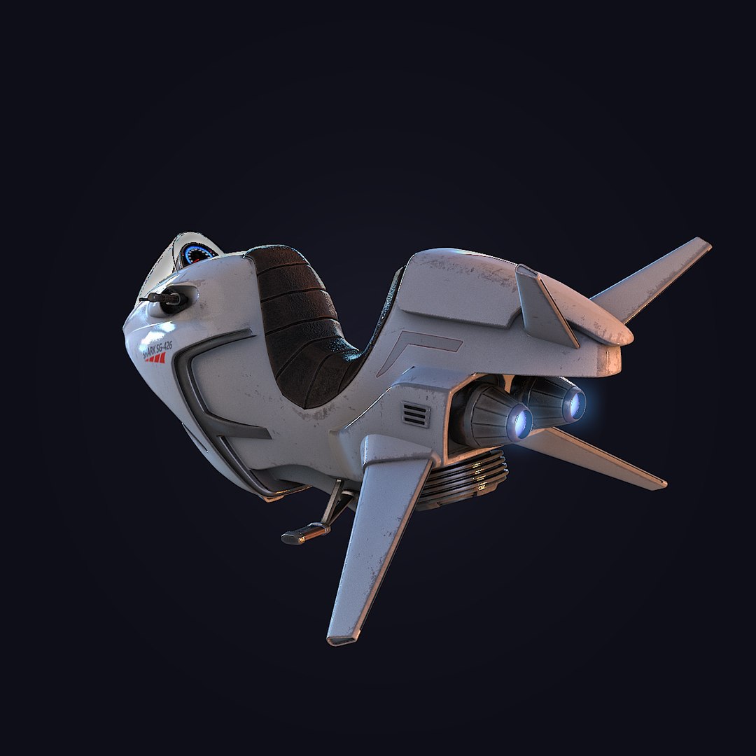 Sci-fi Hover Bike 3d Model