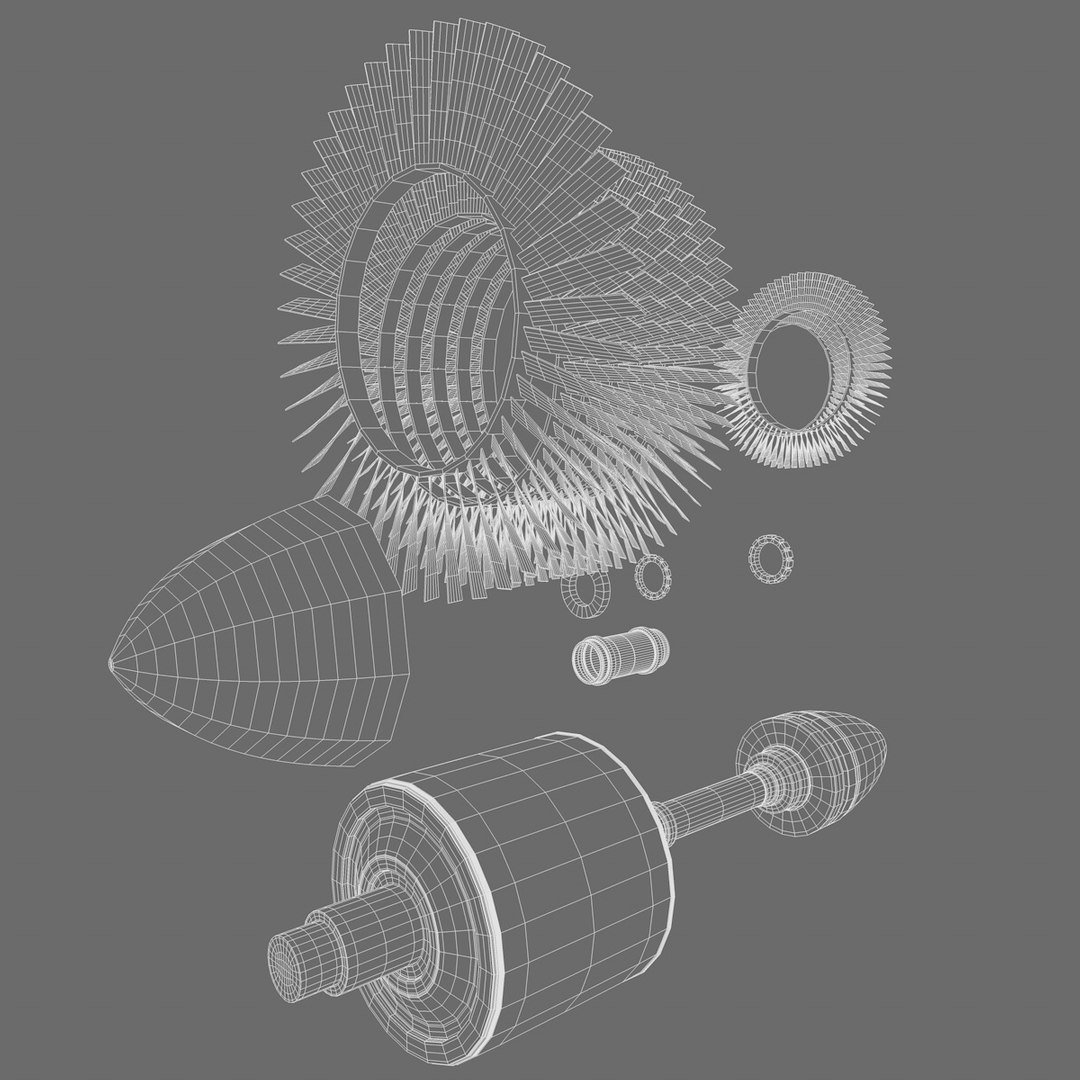 3d Model Engine Turbine