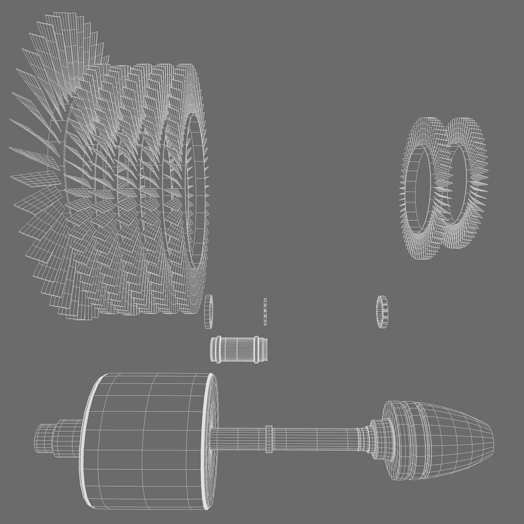 3d Model Engine Turbine