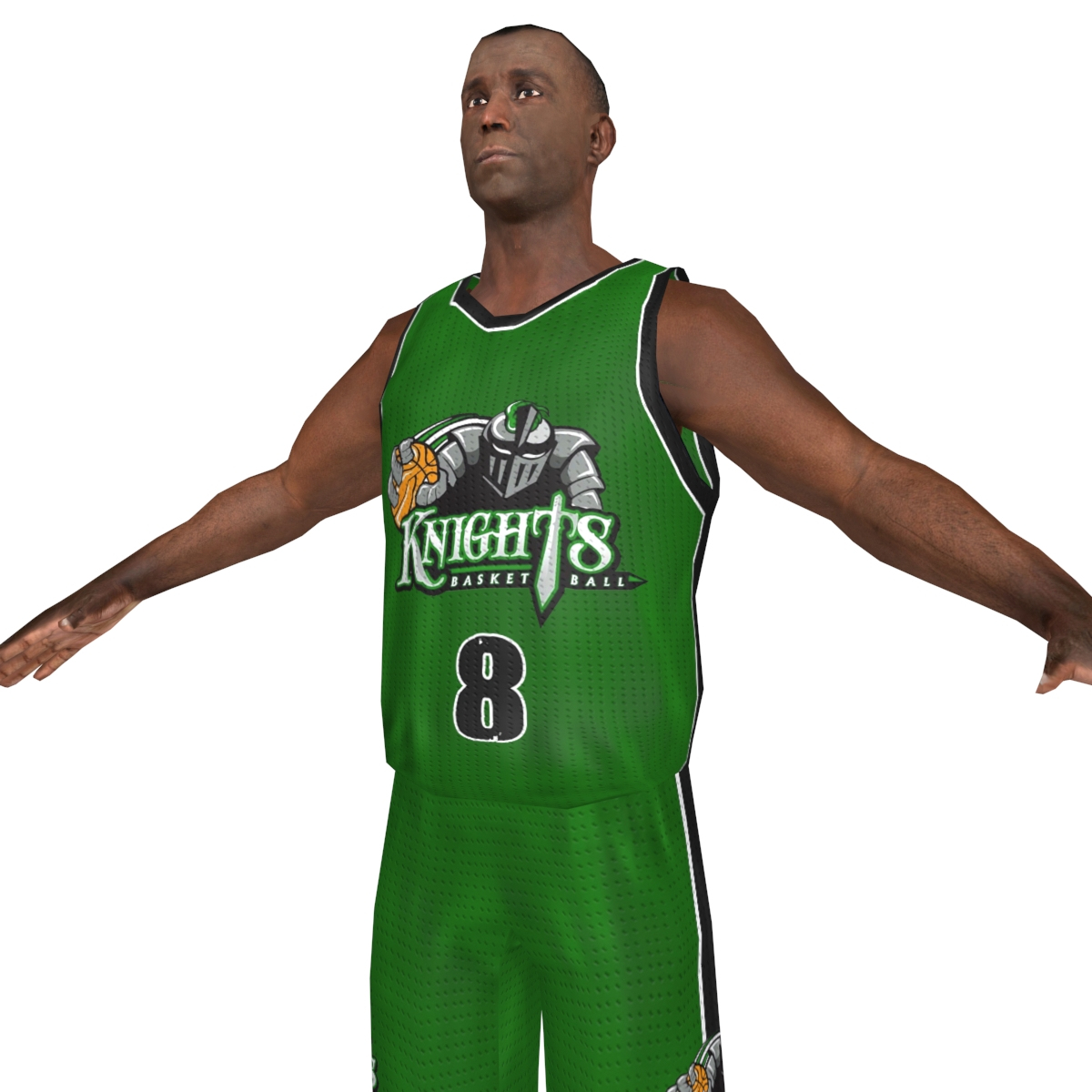 3d rigged basketball player ball model