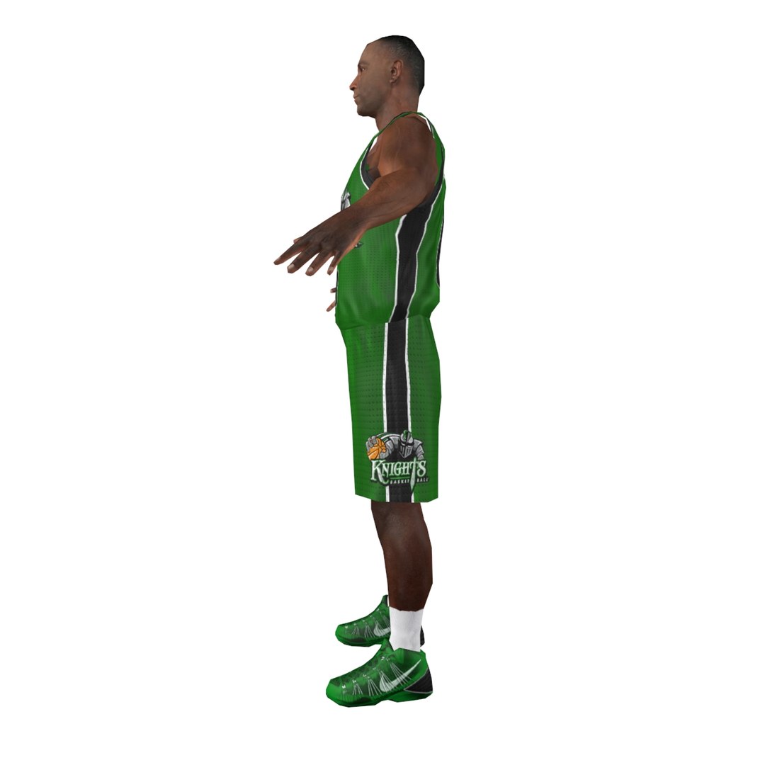 3d Rigged Basketball Player Ball Model