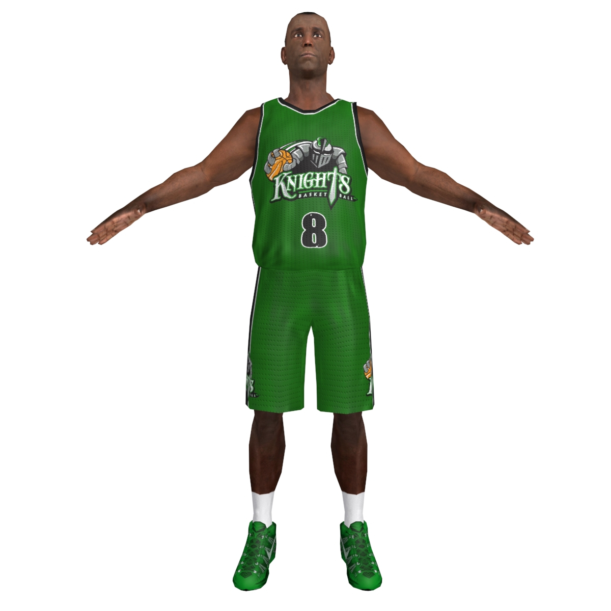3d rigged basketball player ball model