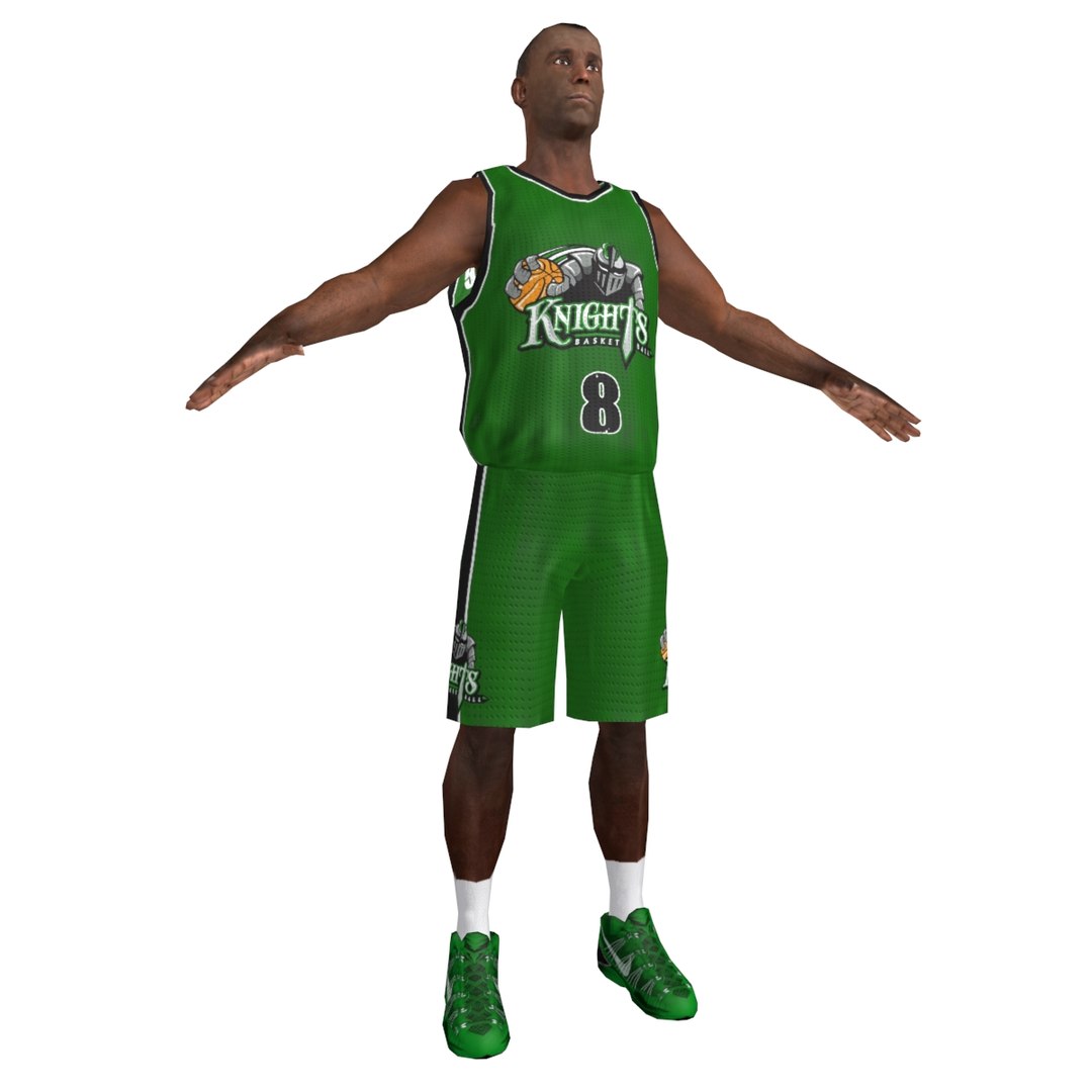 3d Rigged Basketball Player Ball Model