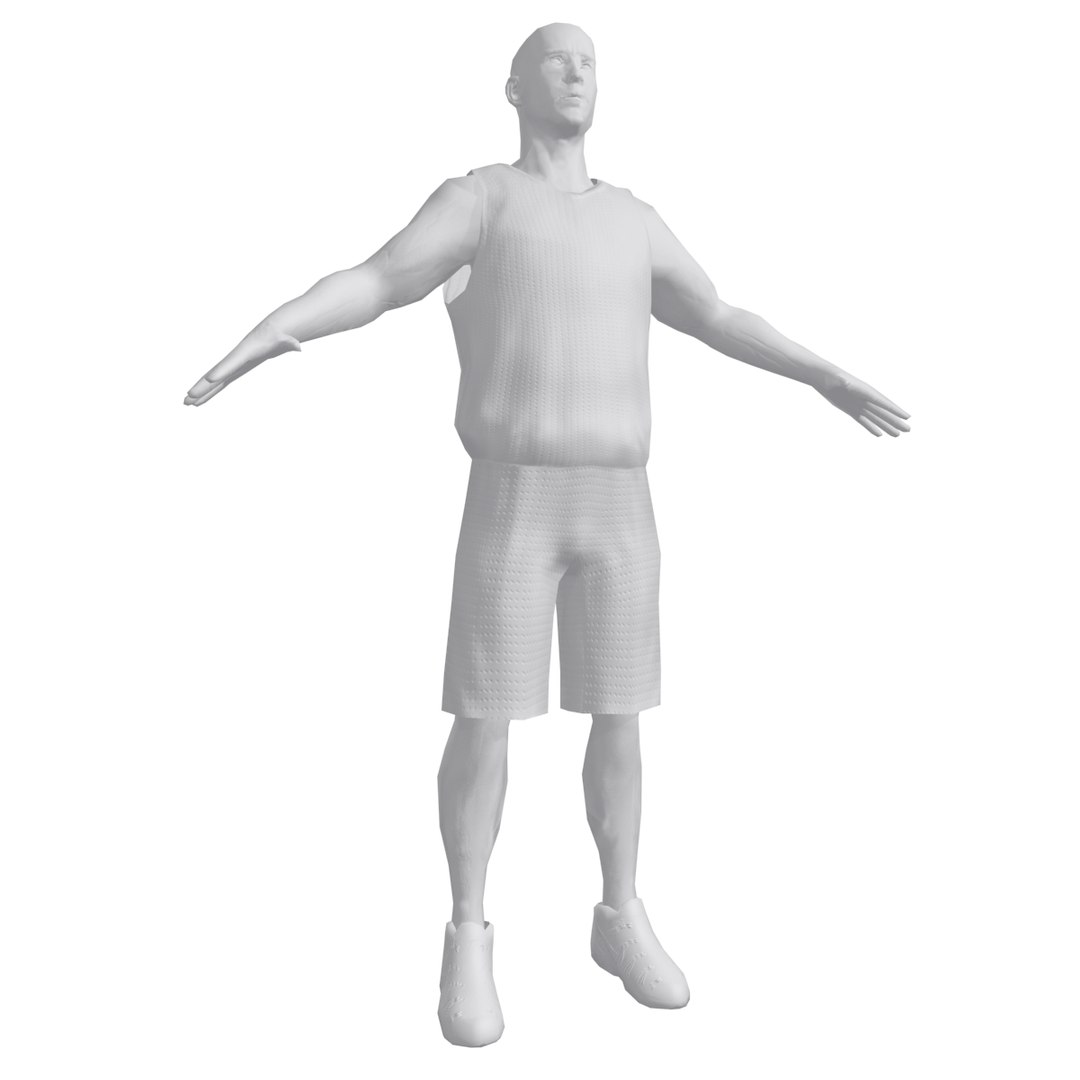 3d Rigged Basketball Player Ball Model