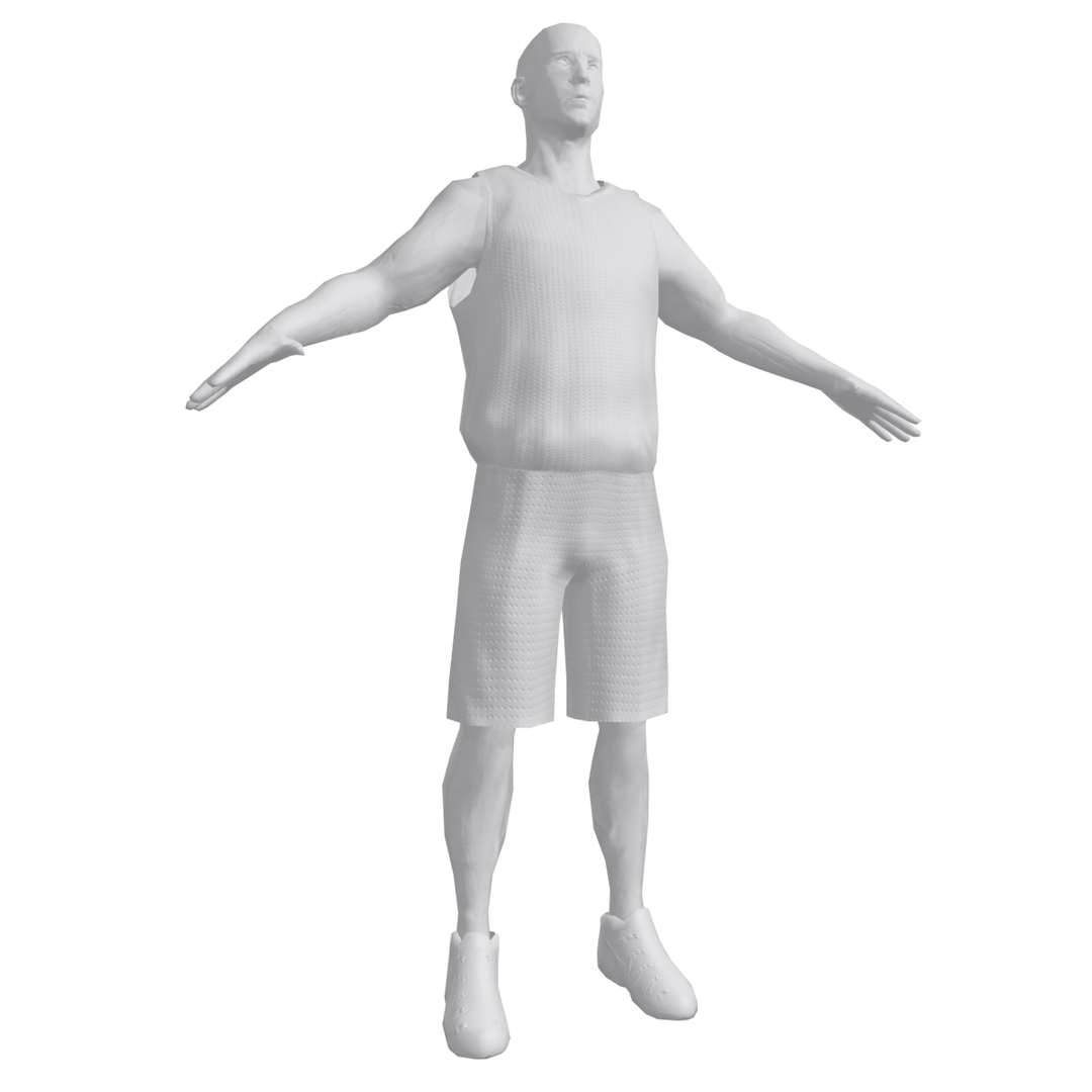 3d rigged basketball player ball model