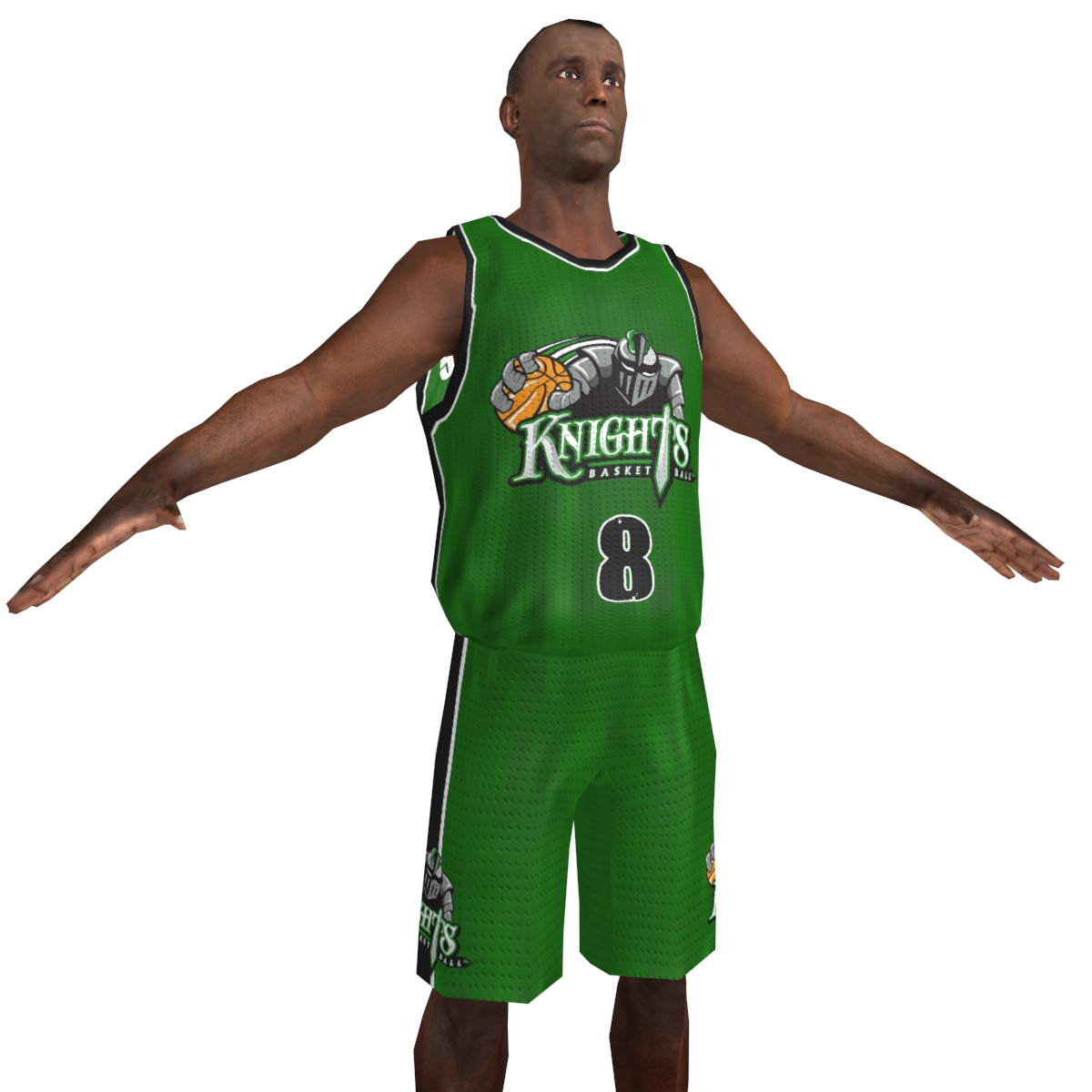 3d rigged basketball player ball model