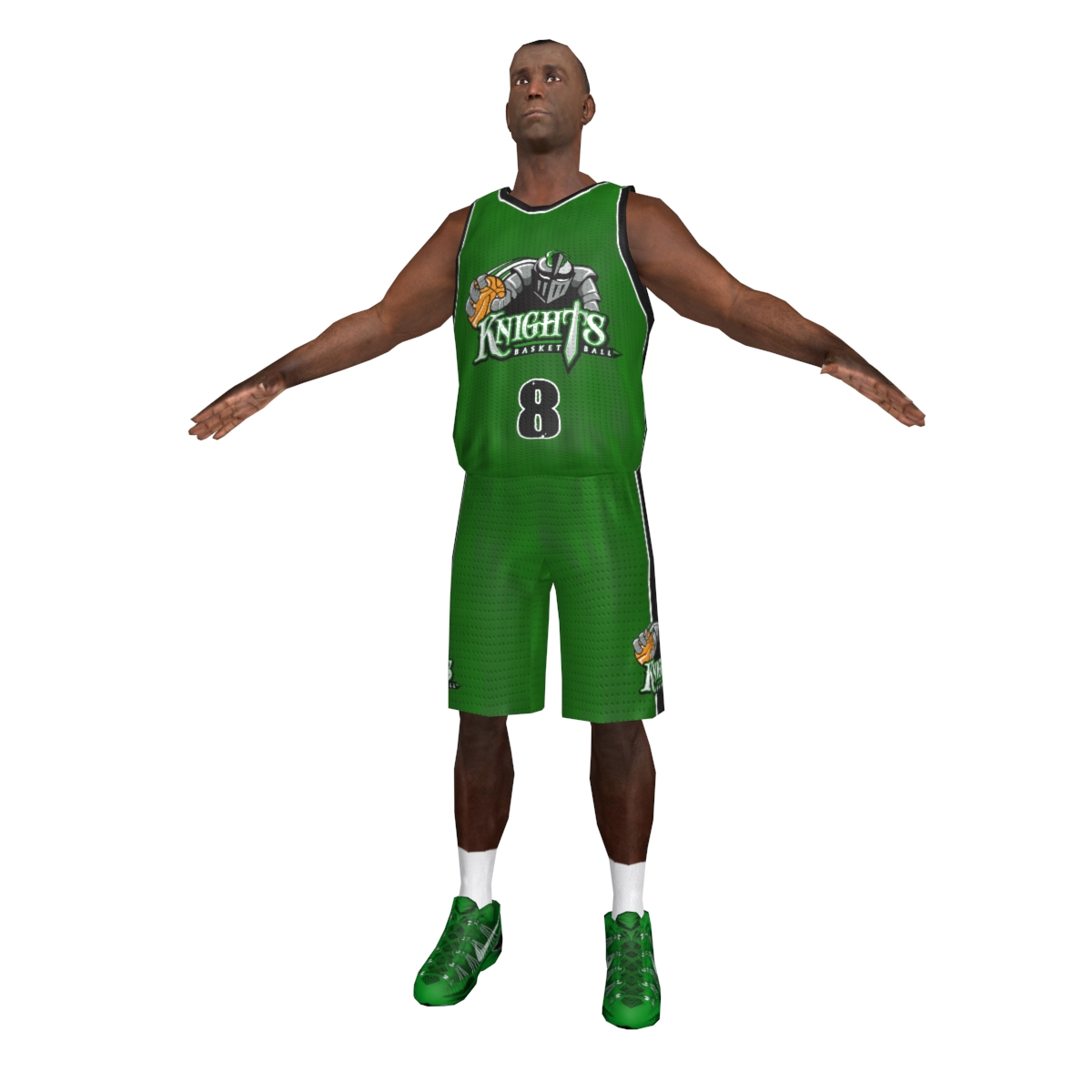 3d rigged basketball player ball model