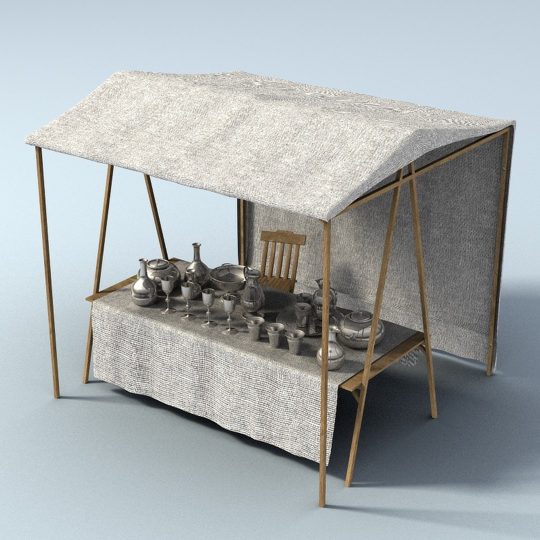 3d Medieval Fantasy Marketplace Stall