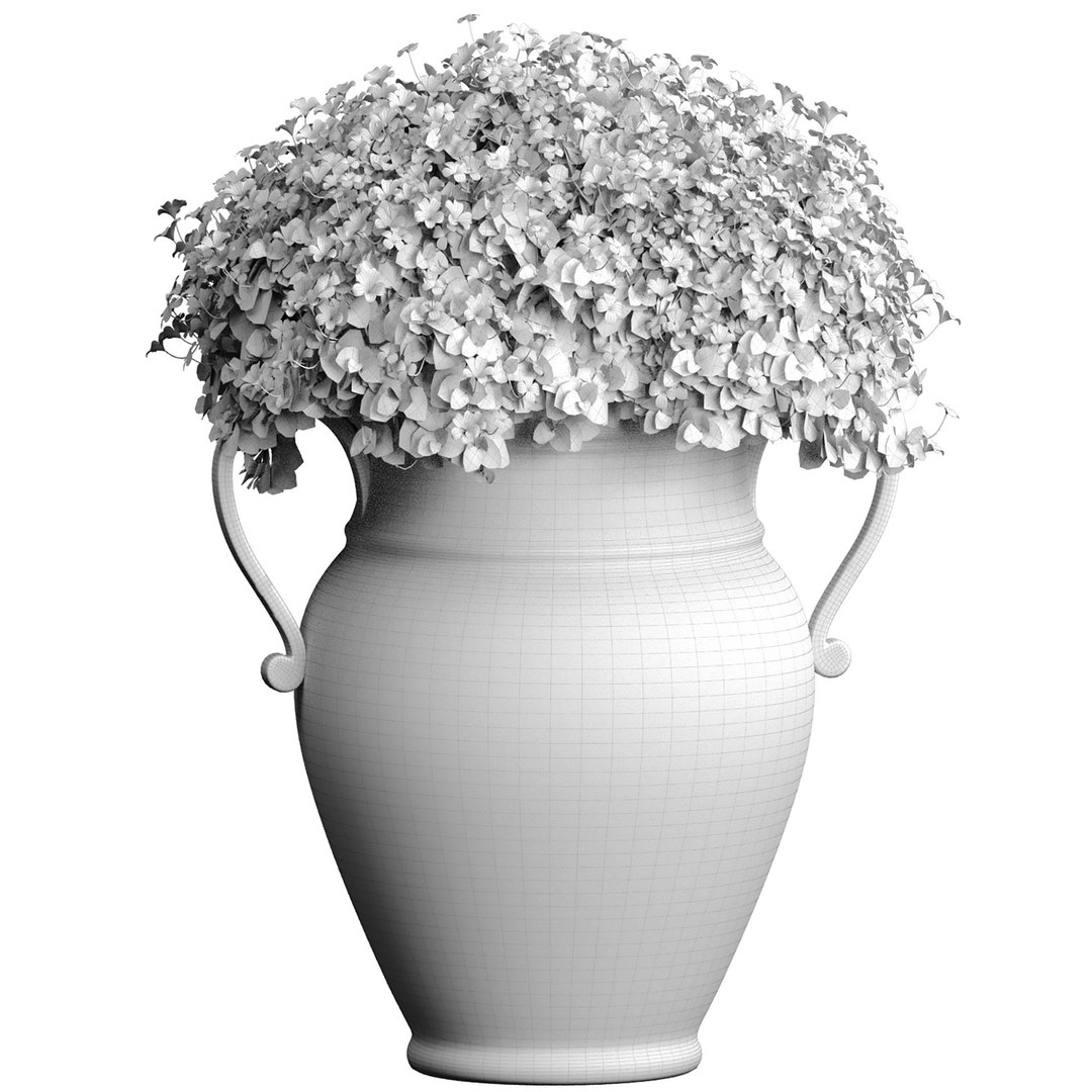 3D Bouquet Of Flowers In Floor Vase Pot For Decorating - TurboSquid 2276975