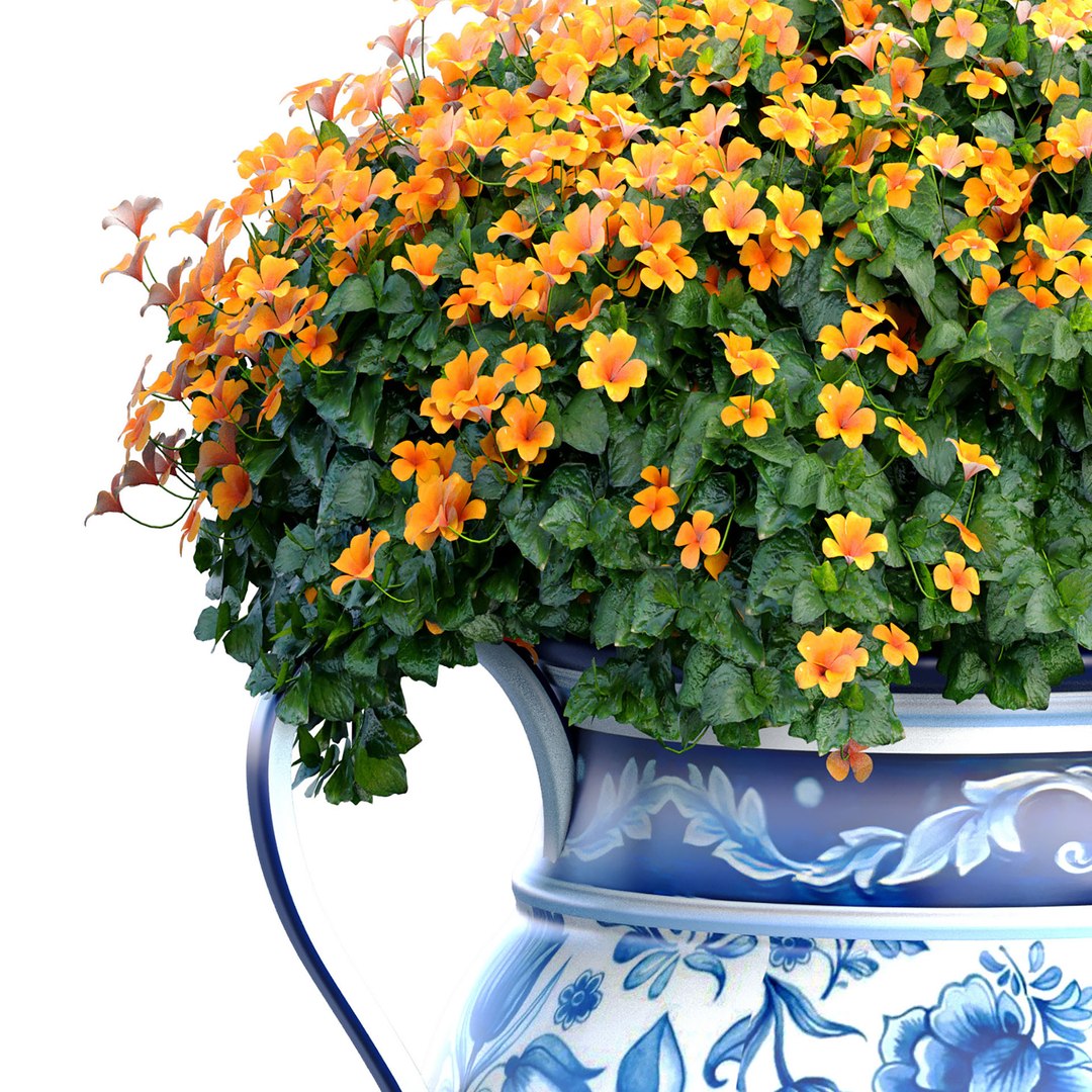 3D Bouquet Of Flowers In Floor Vase Pot For Decorating - TurboSquid 2276975