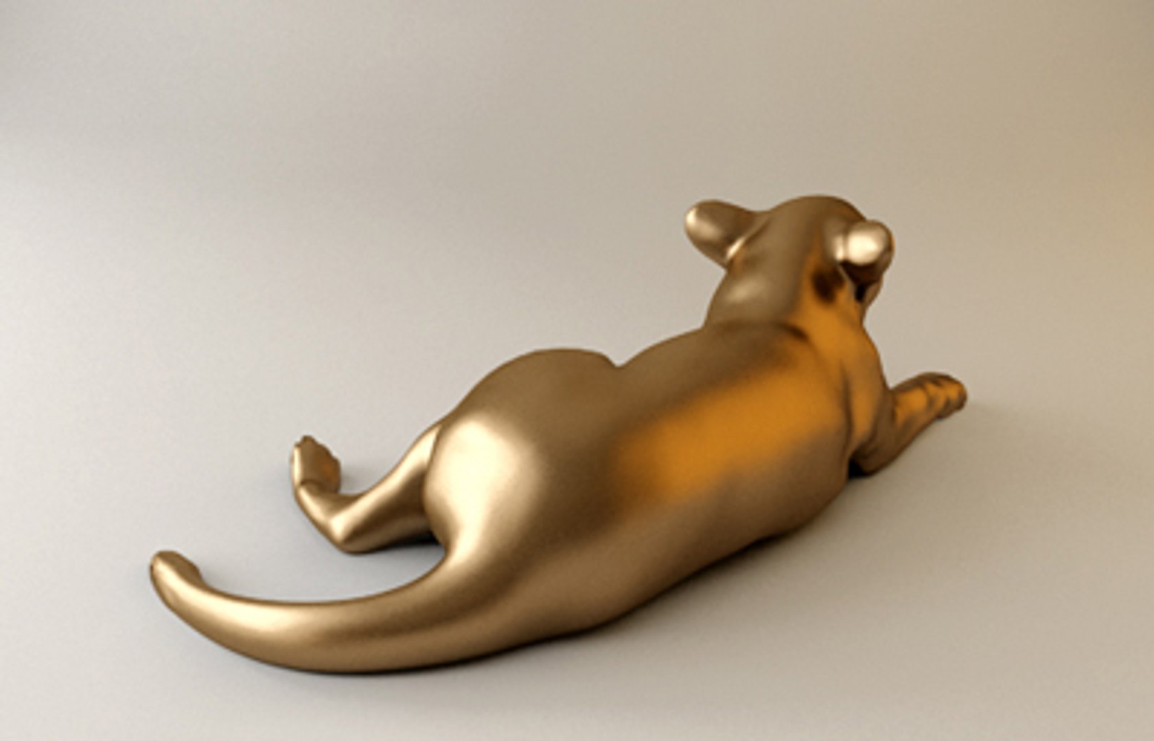 Maya Lion Cub Sculpture