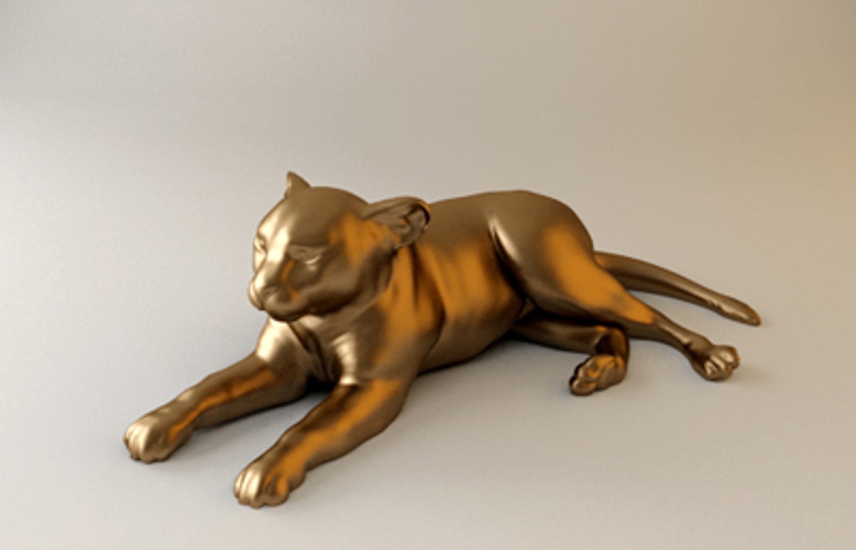 Maya Lion Cub Sculpture