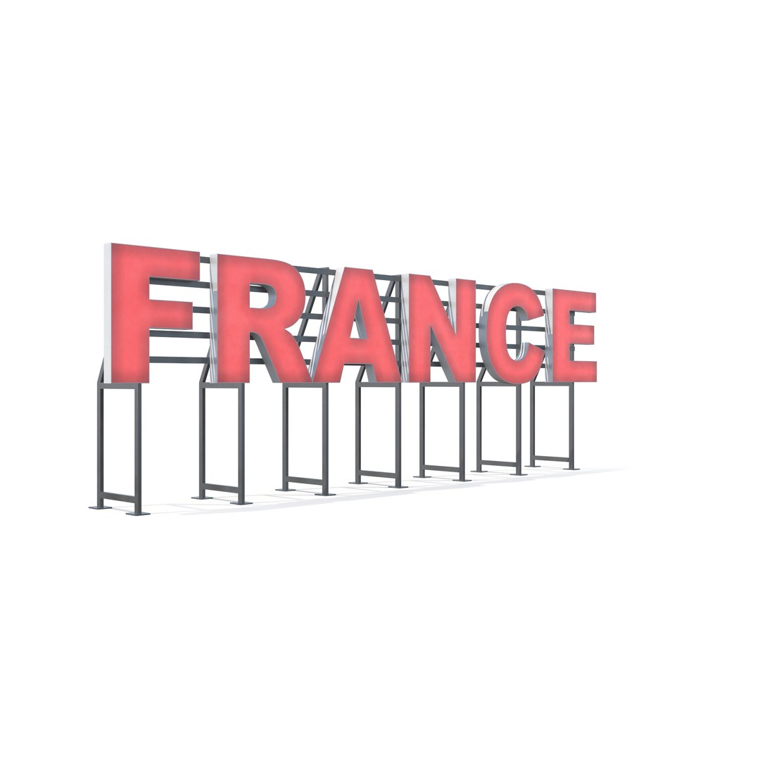 3D country sign france - TurboSquid 1804569