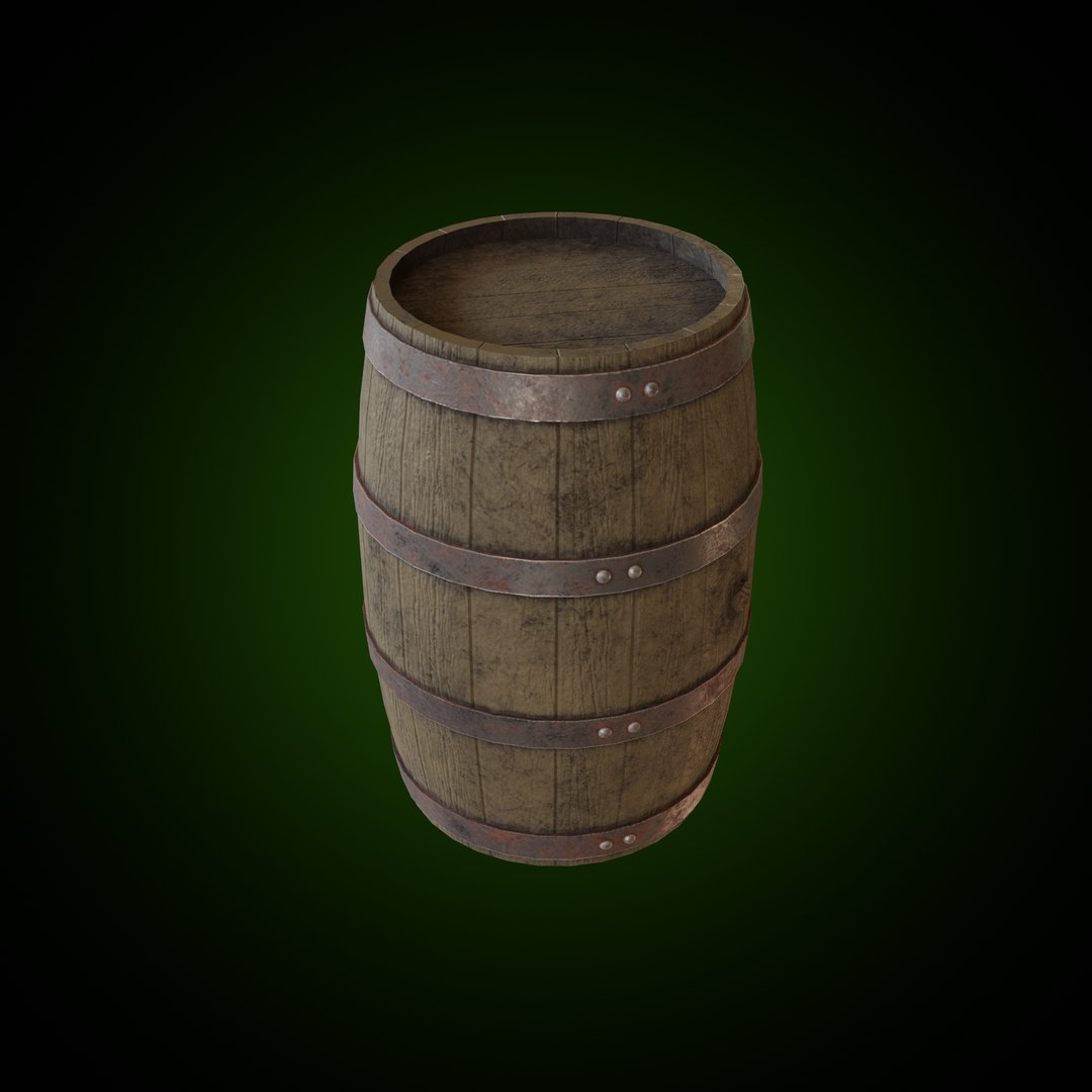 Wooden Barrel PBR Low-poly Game Ready Low-poly 3D Model 3D - TurboSquid ...