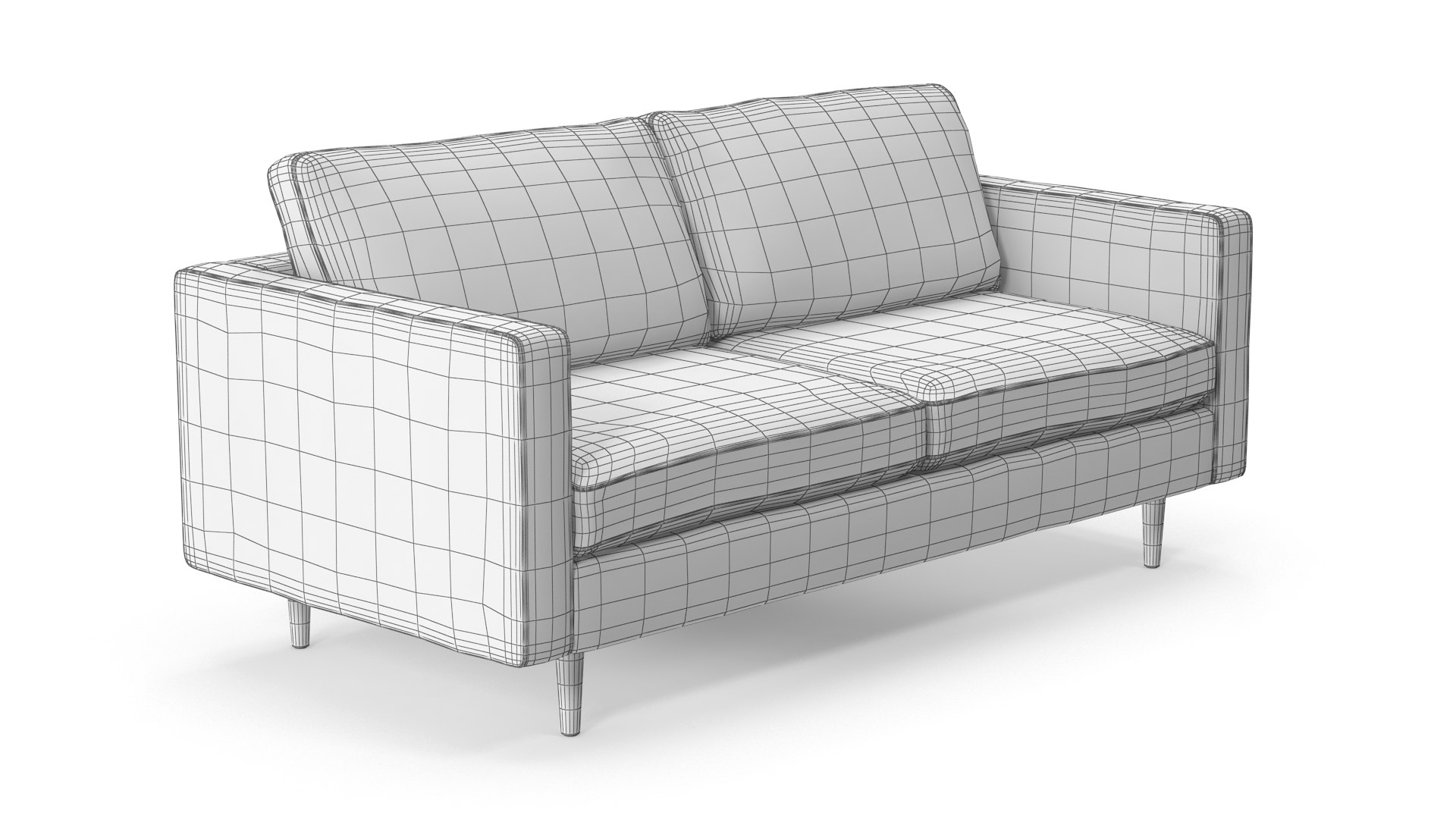 Loveseat - Grey 3D Model - TurboSquid 2015137