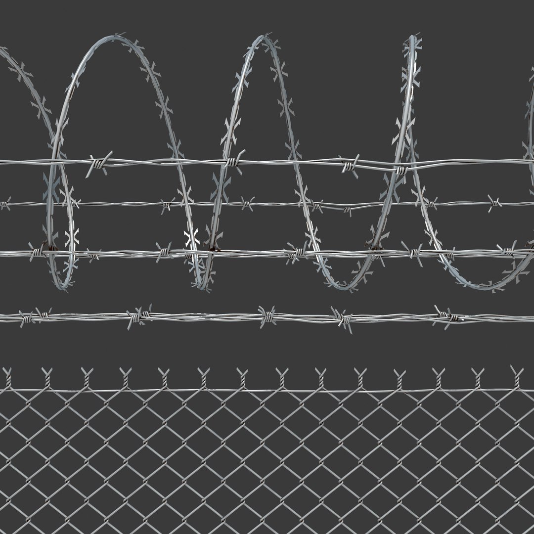 Barbed Wire Fence 3D Model - TurboSquid 1230652