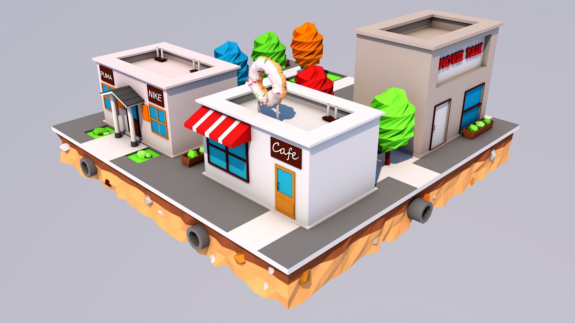 3D Low Poly Coffee Shops Model - TurboSquid 2138972
