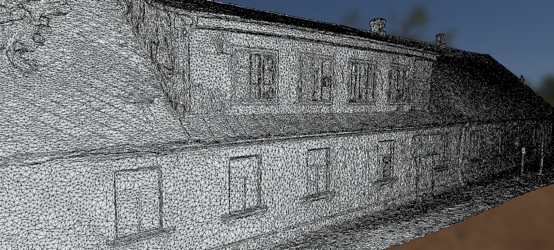 3D Long 2-Story House - TurboSquid 1856159