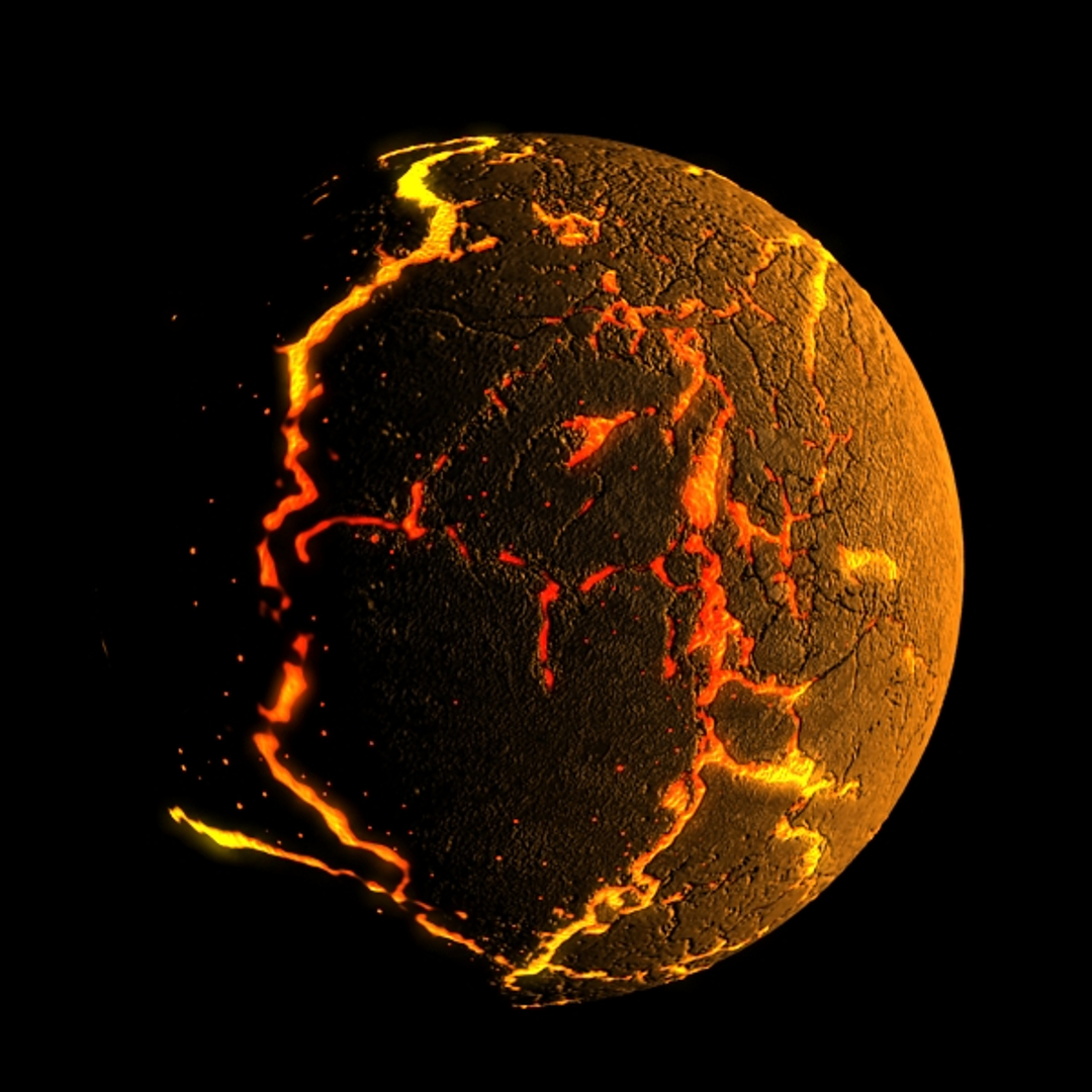 Cracked Earth Planet 3d Max